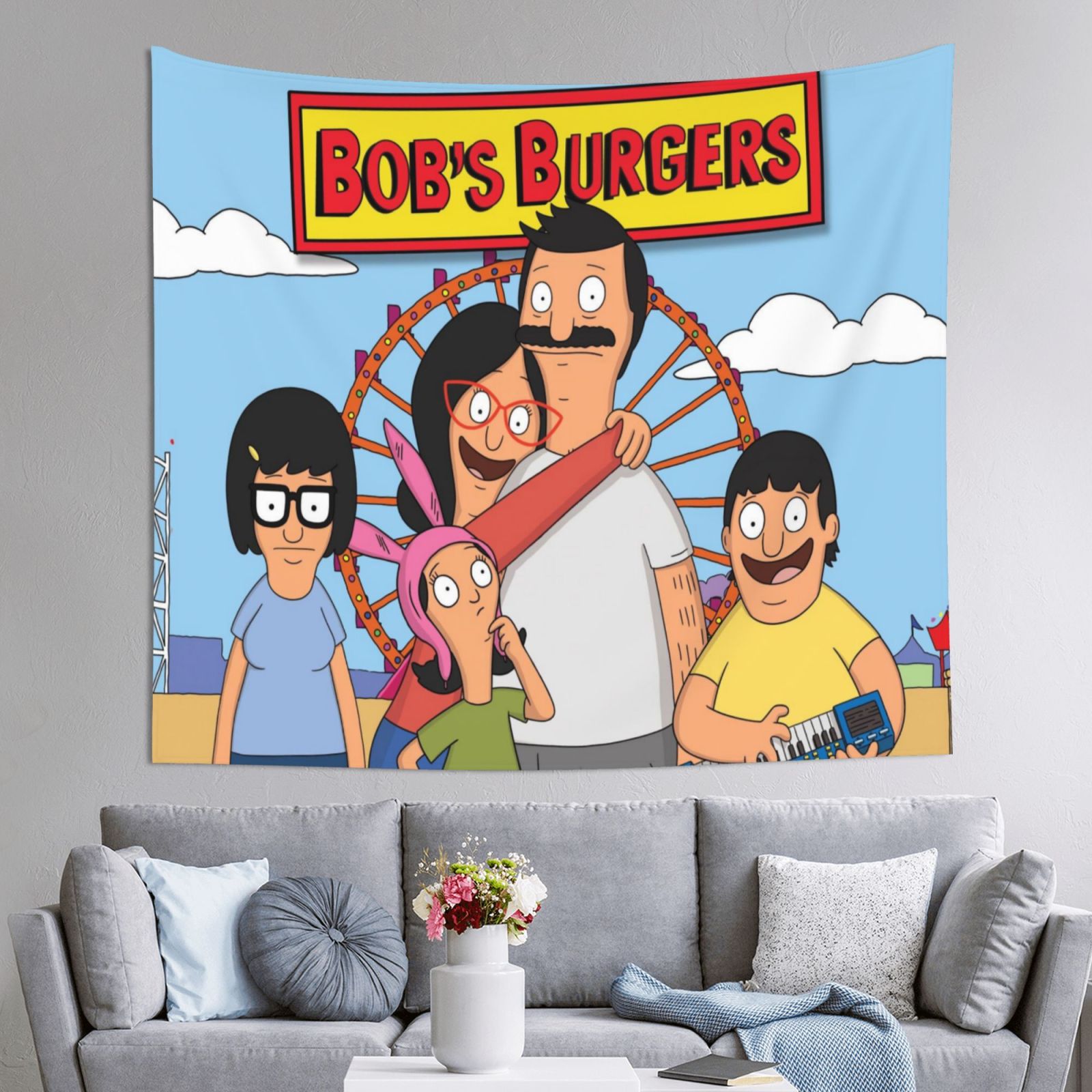 Bob'S Burgers Tapestry Anime Poster Wall Hanging Art Decor For Living ...