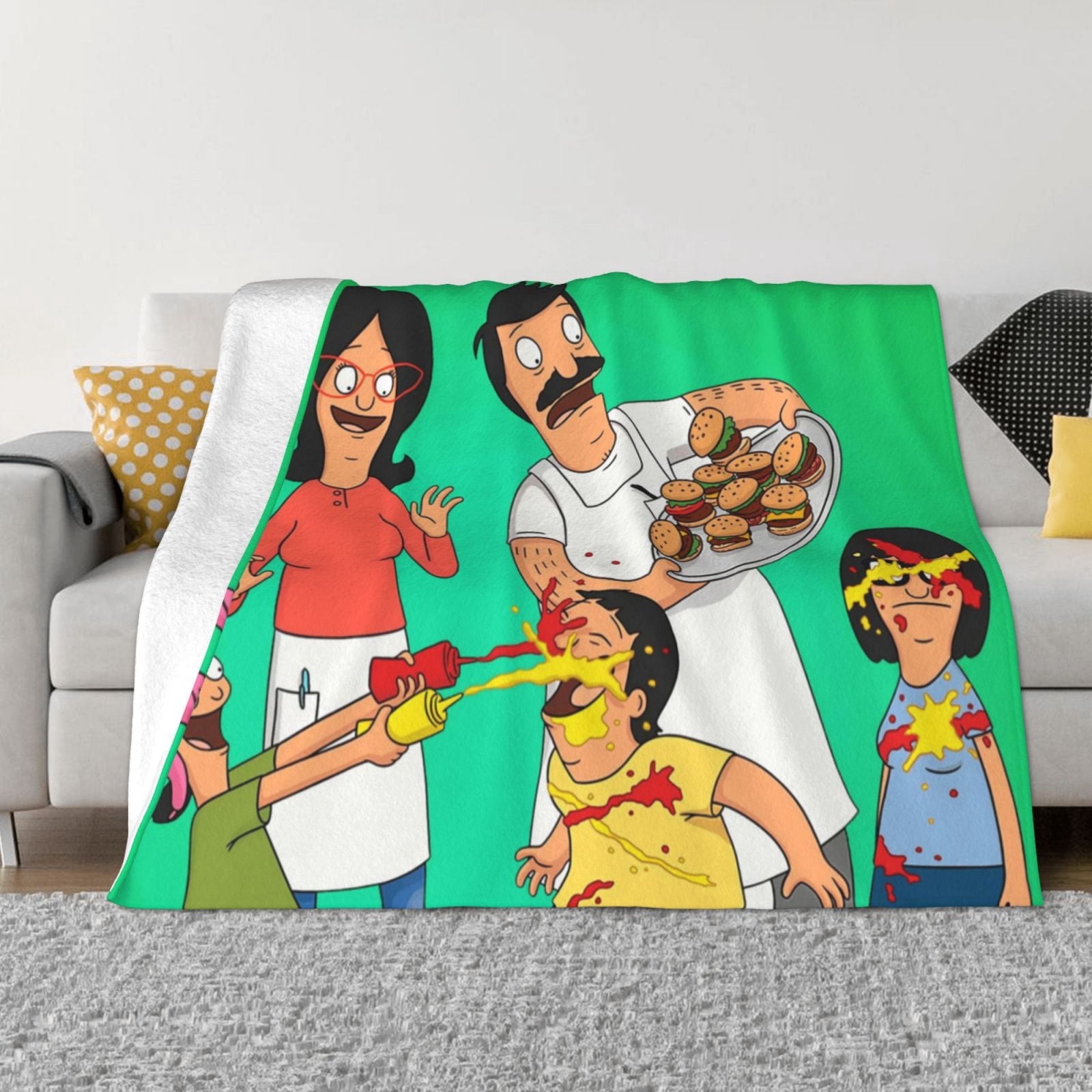 Bob'S Burgers Throw Blanket Couch Bed Sofa Soft Lightweight Warm Cozy ...