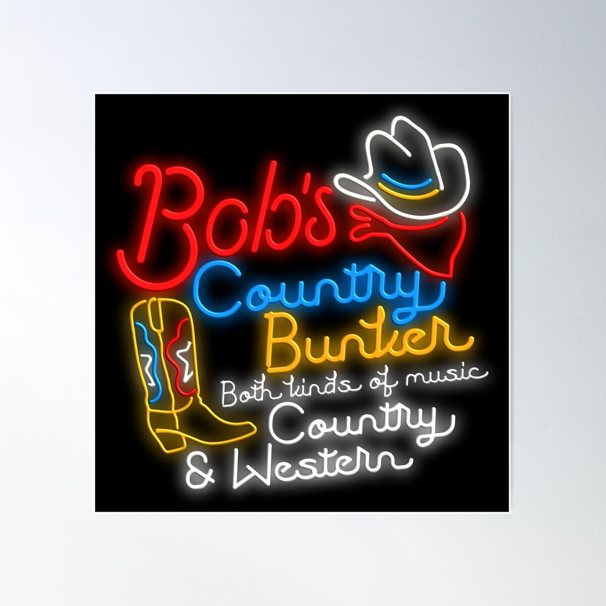 Bob'S Country Bunker Poster Wall Art, Modern Wall Decor For Living Room ...