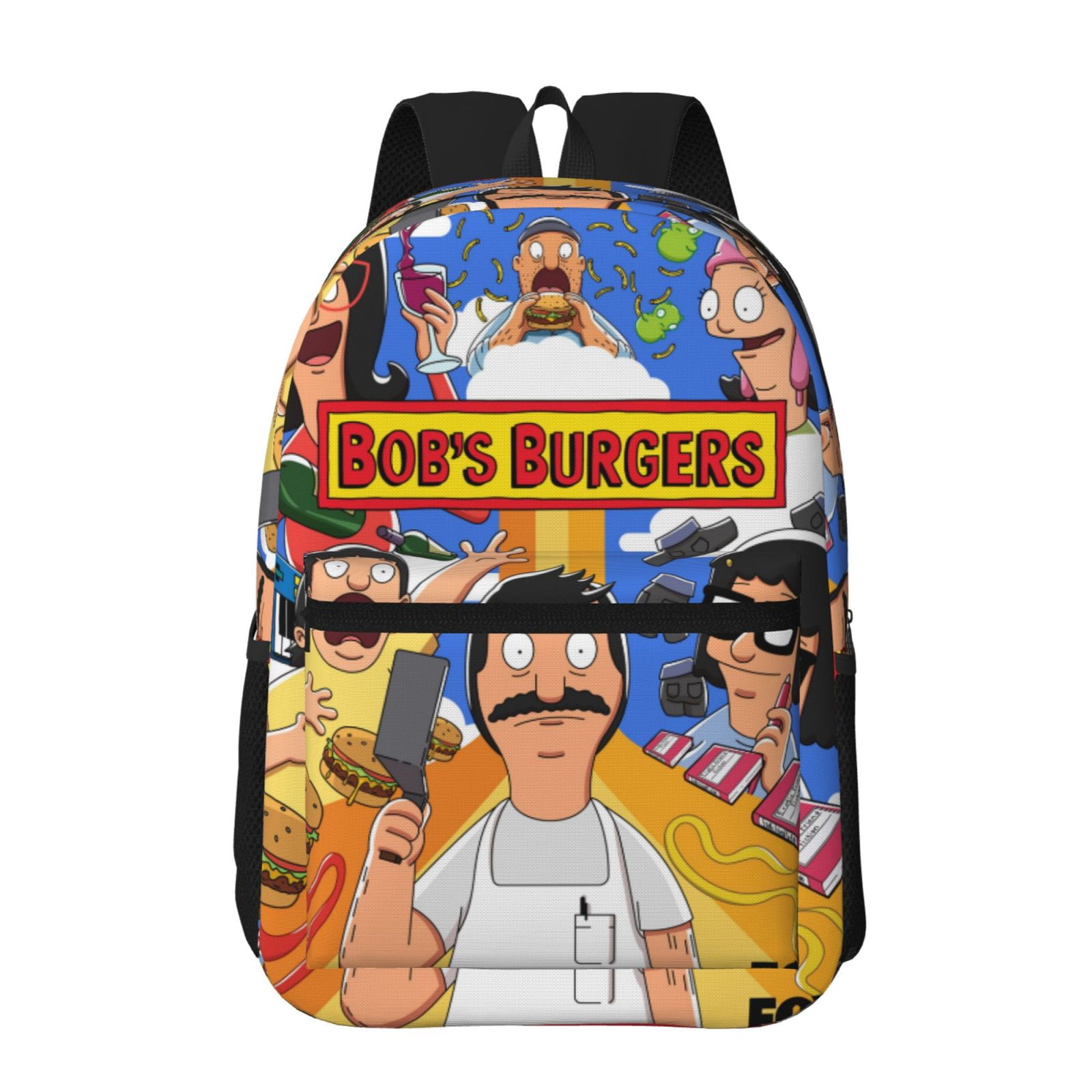 Bob'S Family Cartoon Ham-Burgers Backpack Laptop Backpack For Women 3d ...