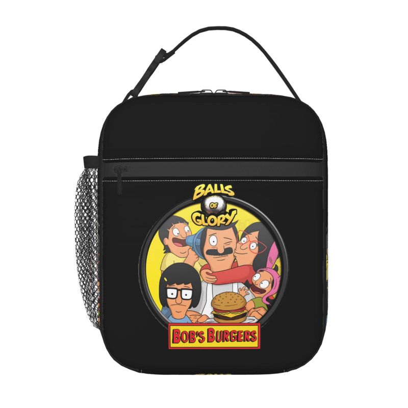 Bob'S Family Cartoon Ham-Burgers Lunch Bag For Women Men Lunch Tote ...