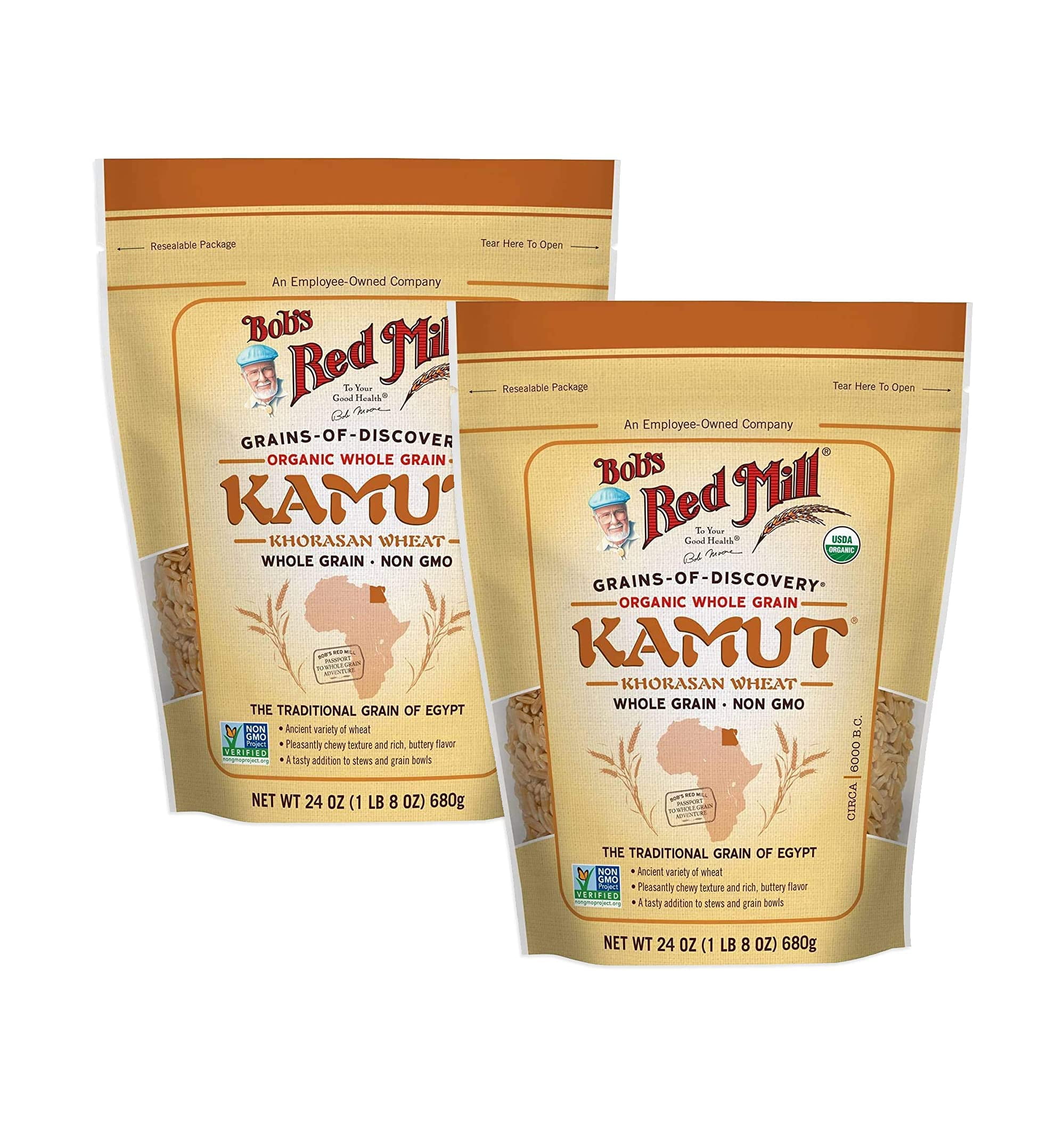 Bob,S Red Mill Organic Kamut Khorasan Berries, 24 Ounce (Pack Of 2 ...