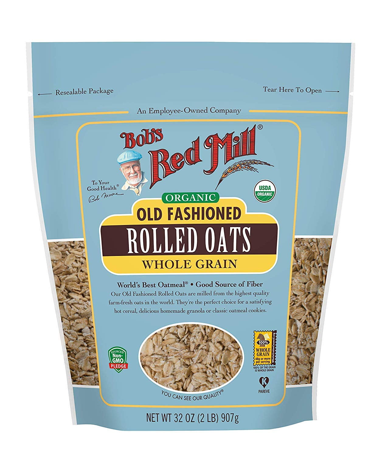 Bob,S Red Mill Organic Old Fashioned Rolled Oats 32 Oz (Pack - 2 ...