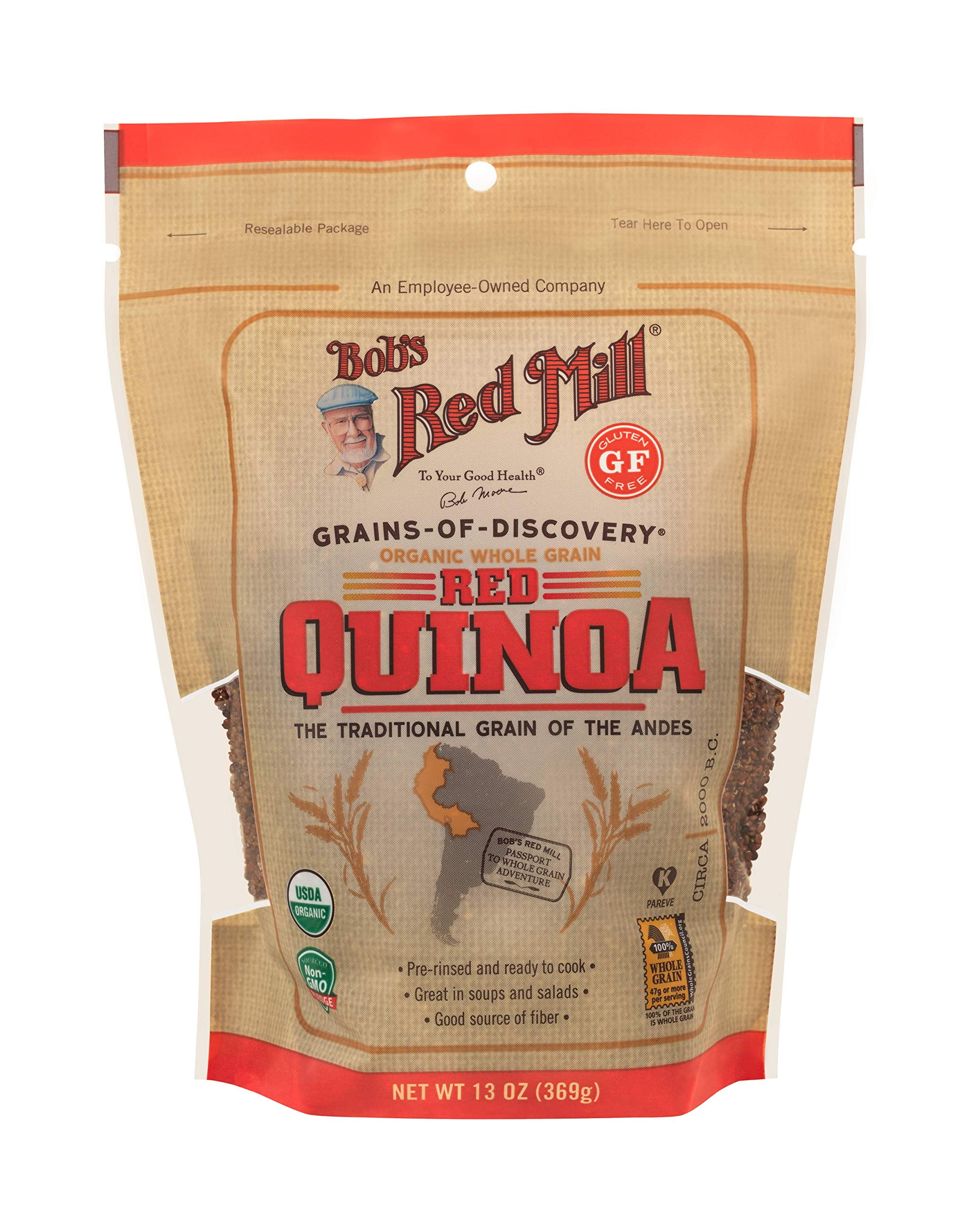 Bob,S Red Mill Organic Red Quinoa Grain, 13 Oz - Walmart.com