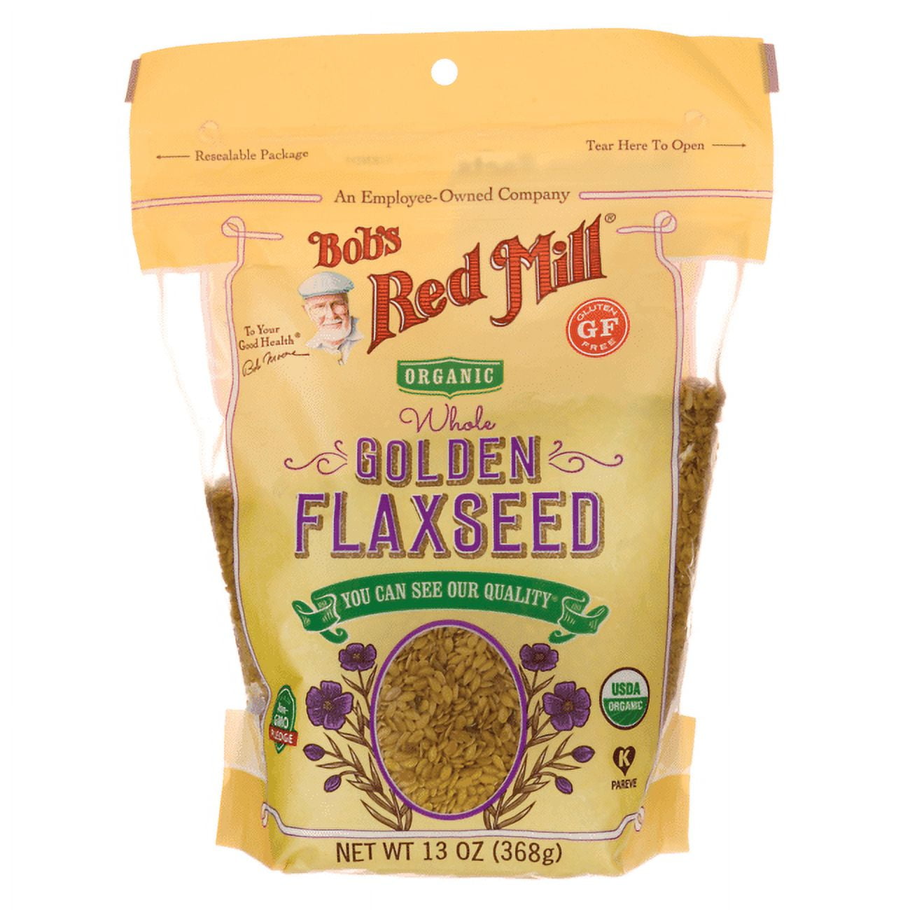 Bob’S Red Mill Organic Whole Golden Flaxseed, 13 Oz - Walmart Business ...