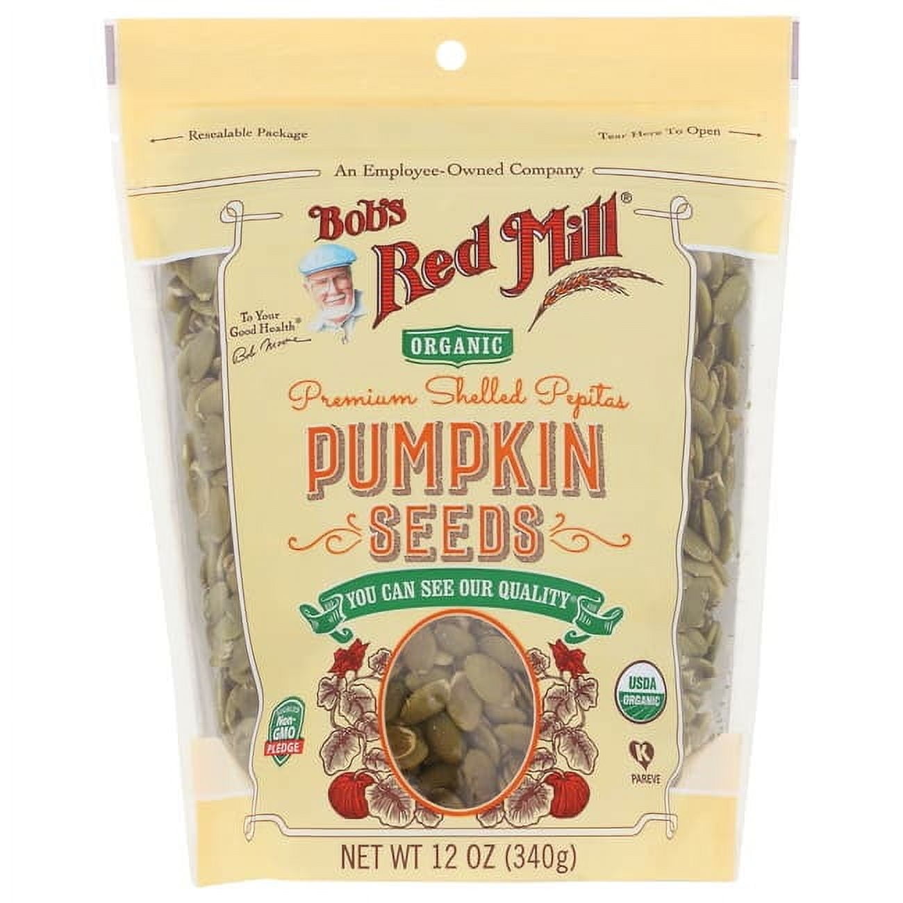 Bob's Red Mill, Pumpkin Seeds, 12 Oz, Shelled Untoasted Unsalted ...