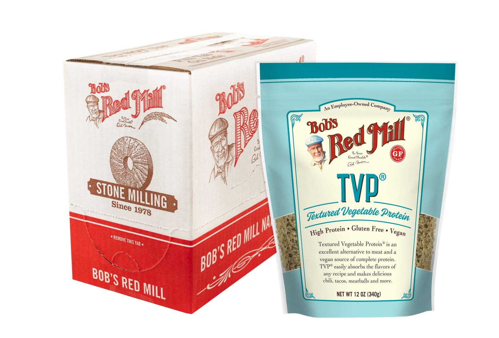 Bob,S Red Mill Tvp (Textured Vegetable Protein), 12-Ounce (Pack Of 4 ...