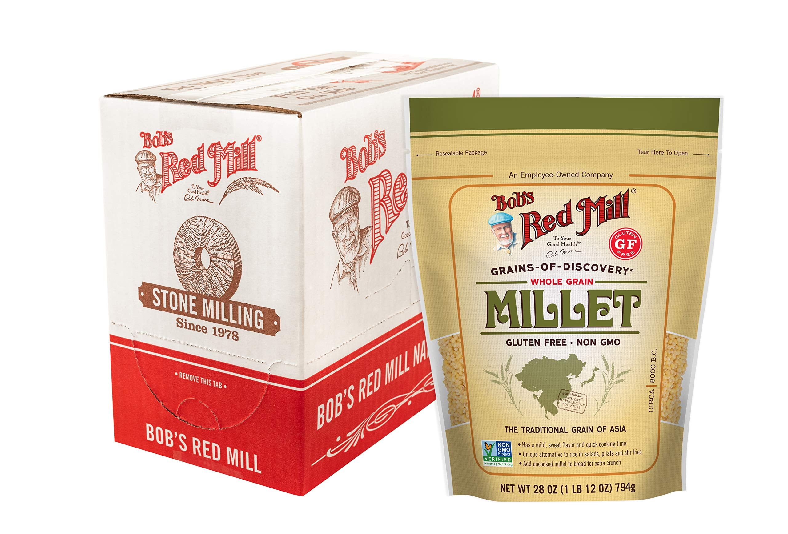 Bobs Red Mill Whole Grain Millet, 28-Ounce (Pack Of 4) - Walmart.com