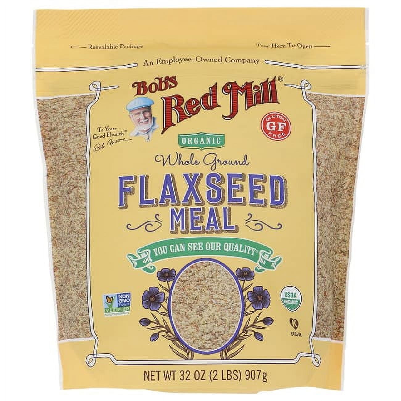 Bob’s Red Mill Organic Golden Whole Ground Flaxseed Meal, 32 oz ...