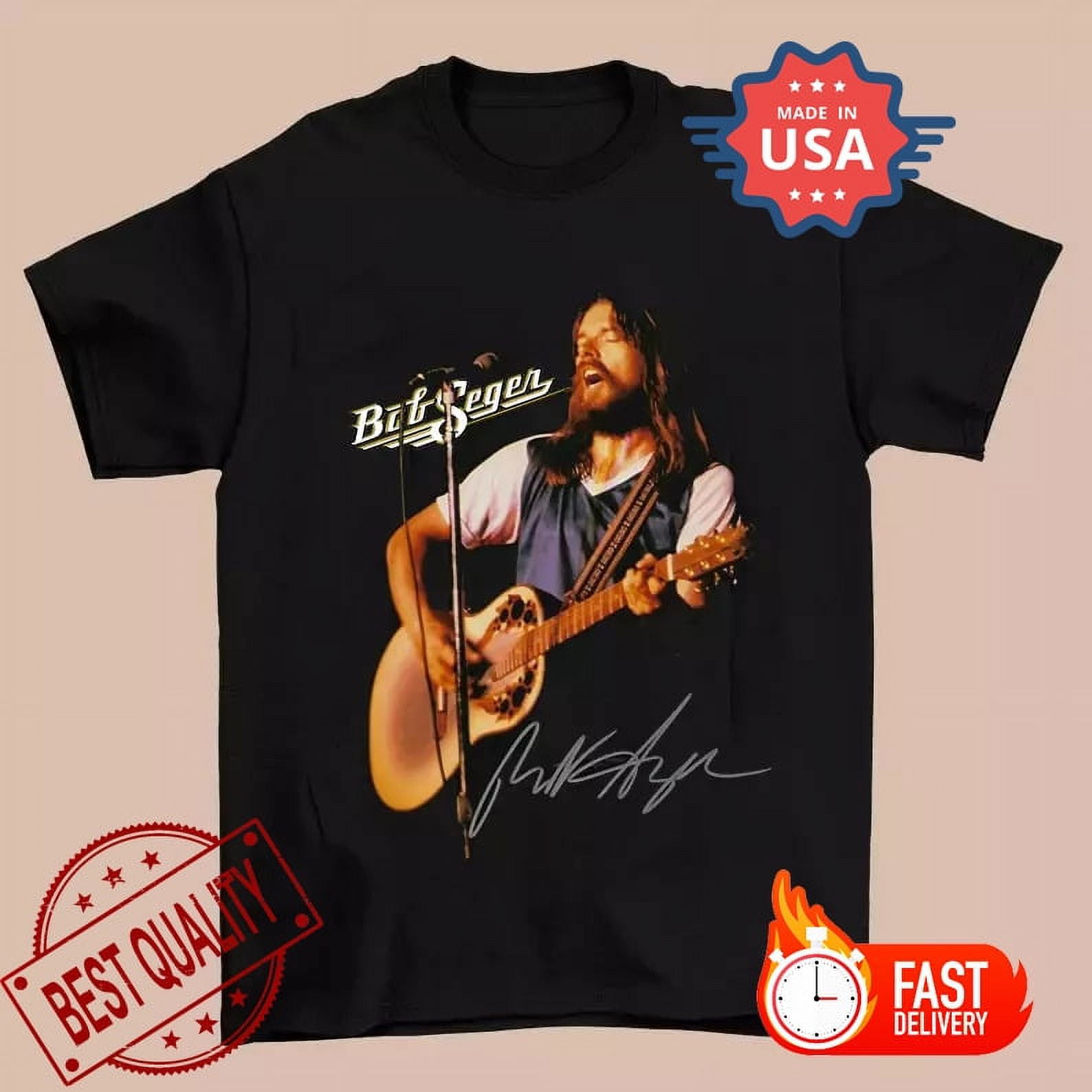 Bob Seger Signature Short Sleeve Cotton T- Shirt Unisex All Size S to ...