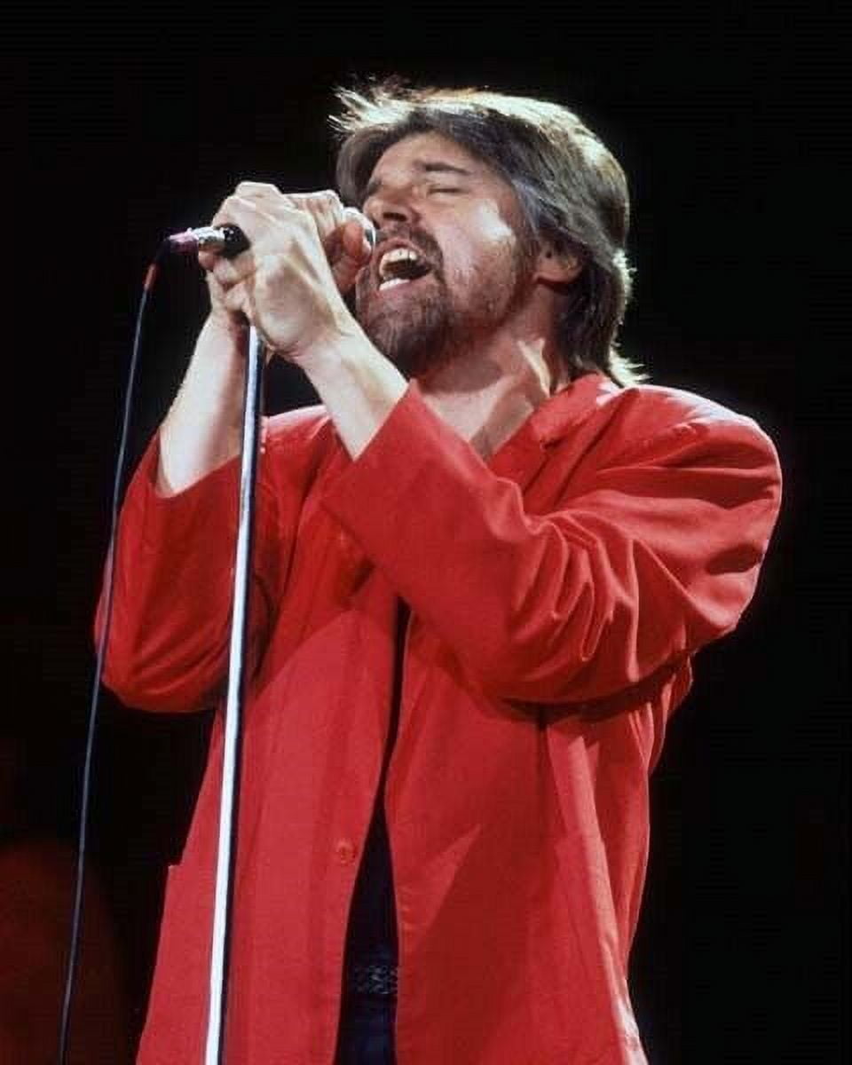 Bob Seger holding microphone on stage singing 1980's era 24x30 inch ...