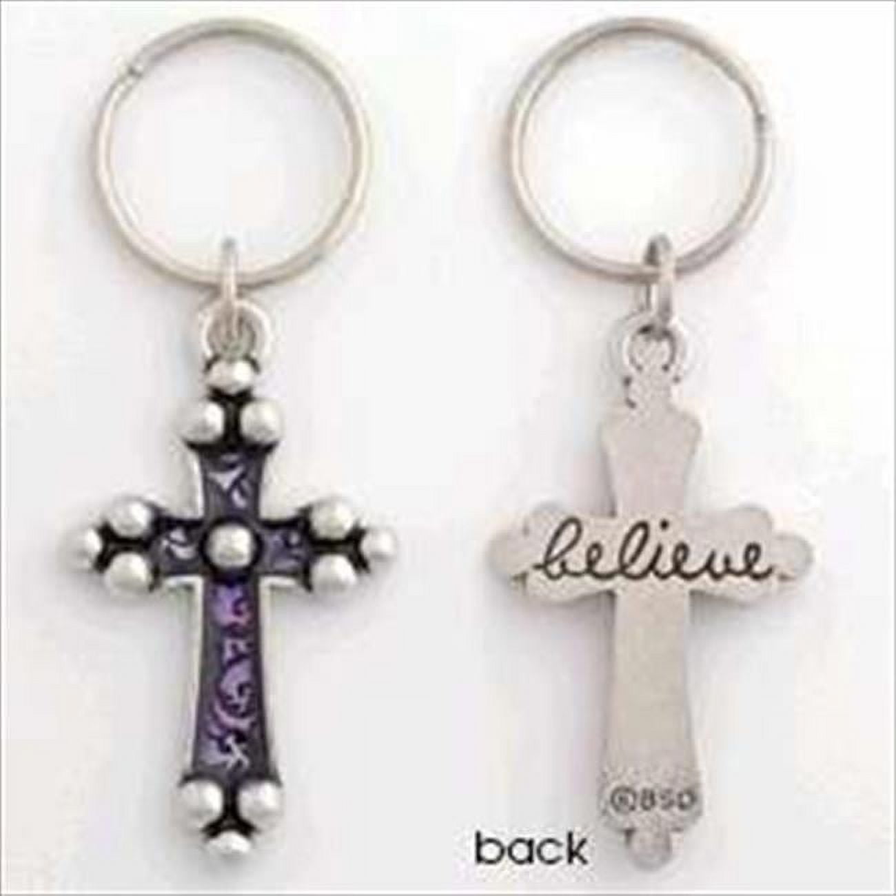 Bob Siemon Designs 819095 Key Chain Believe Cross - Walmart.com