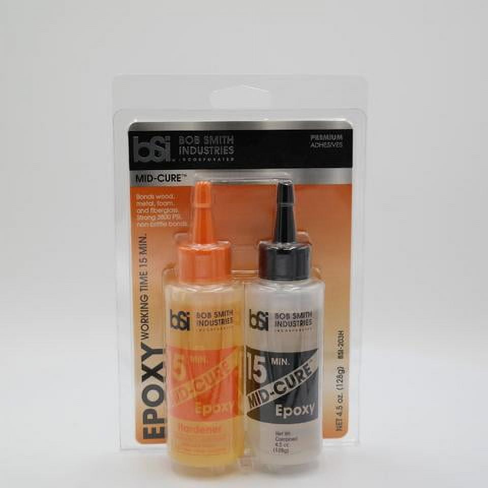 Bob Smith Industries Mid-Cure 15 min Epoxy Adhesive, 4.5 Oz - Walmart.com