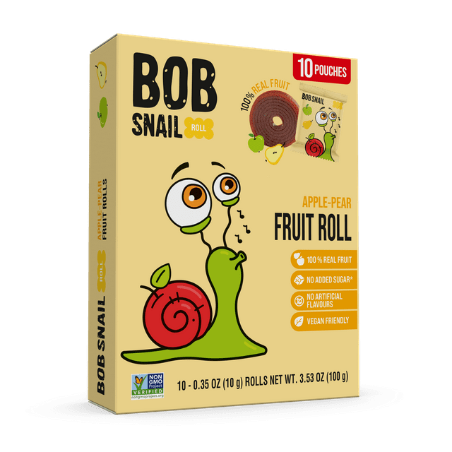 Bob Snail Apple Pear Fruit Rolls, 10 Roll Pack, 5 Packs Included (50 Total Rolls) - Walmart.com