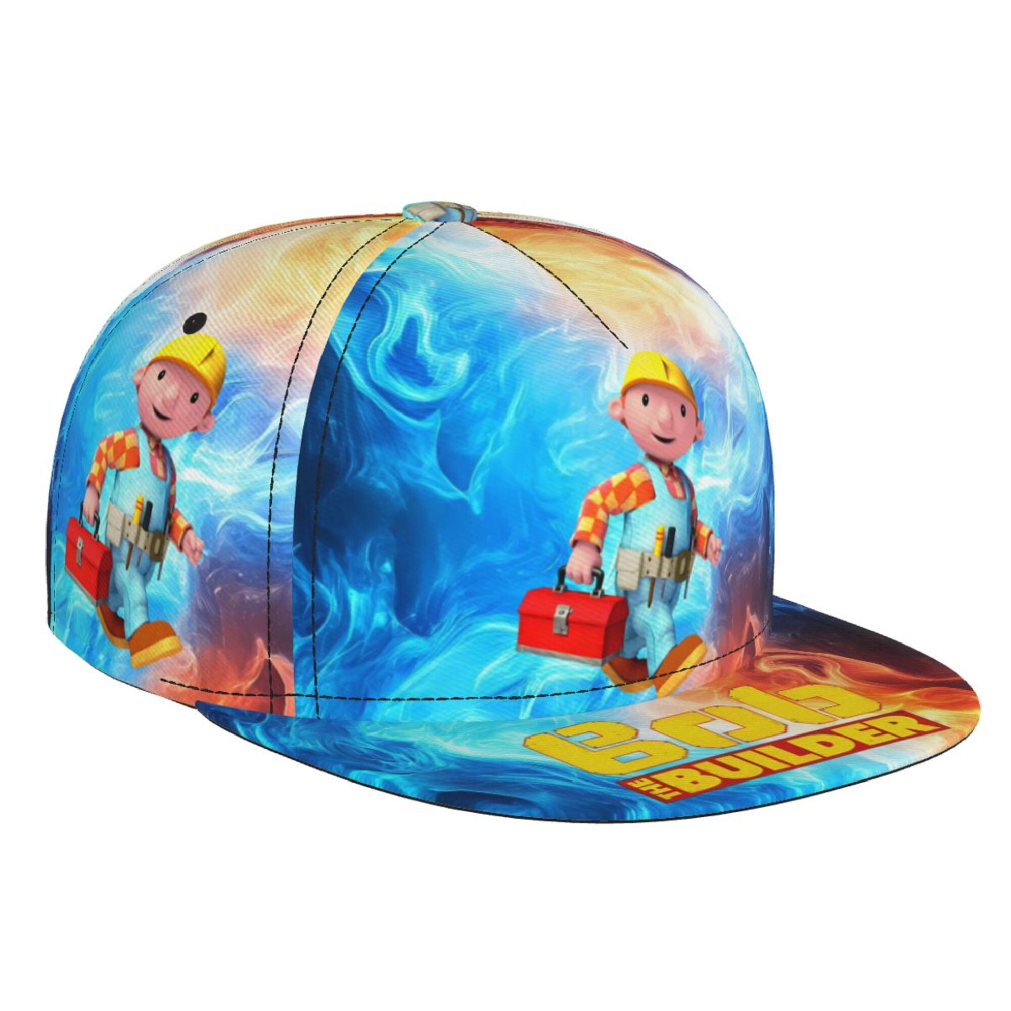 Bob The Builder Baseball Cap For Men, Women & Kids, Classic Flat Brim ...