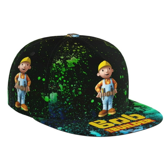Bob The Builder Baseball Cap For Men, Women & Kids, Classic Flat Brim ...