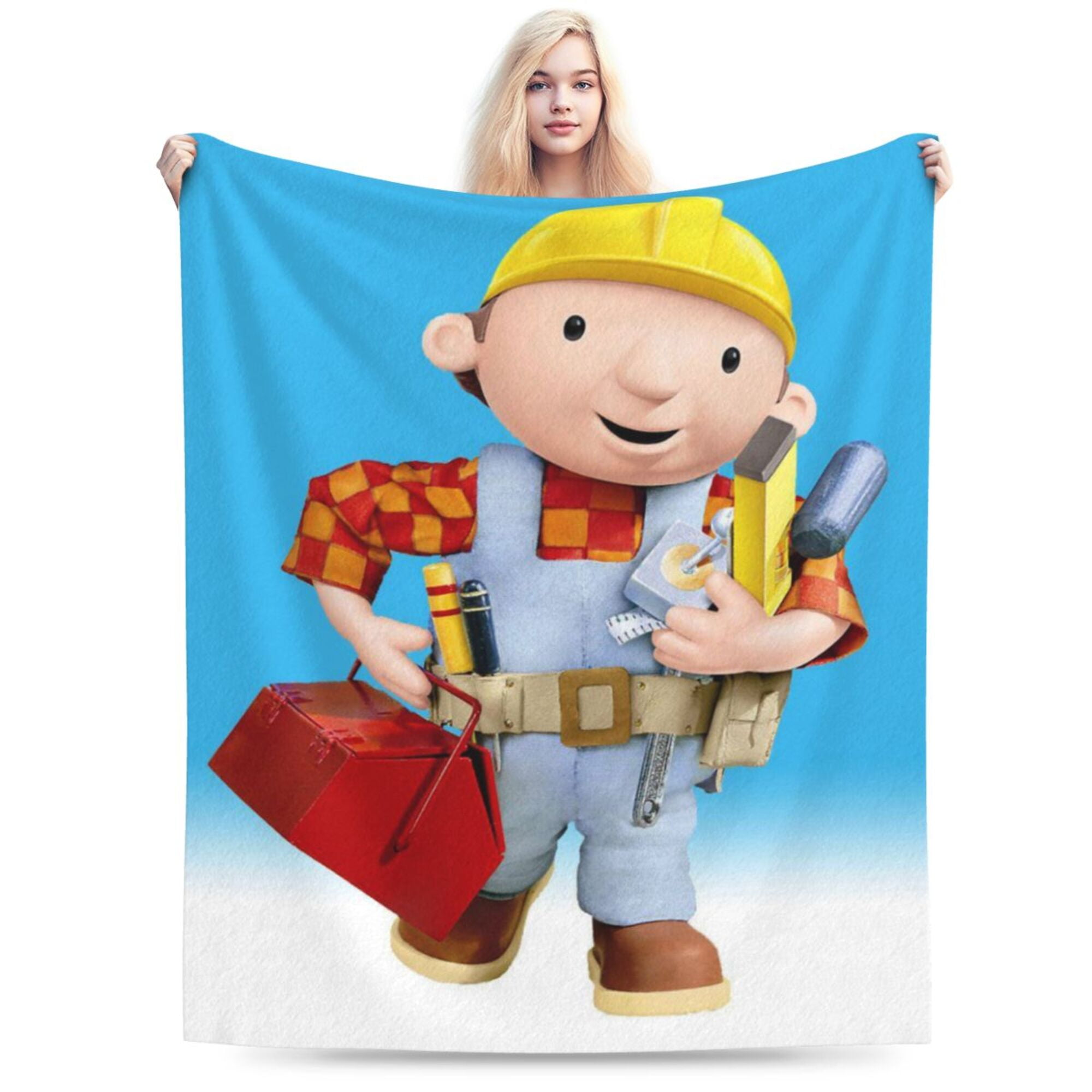 Bob The Builder Blanket, Super Soft Throw Blanket For Couch Sofa Bed ...