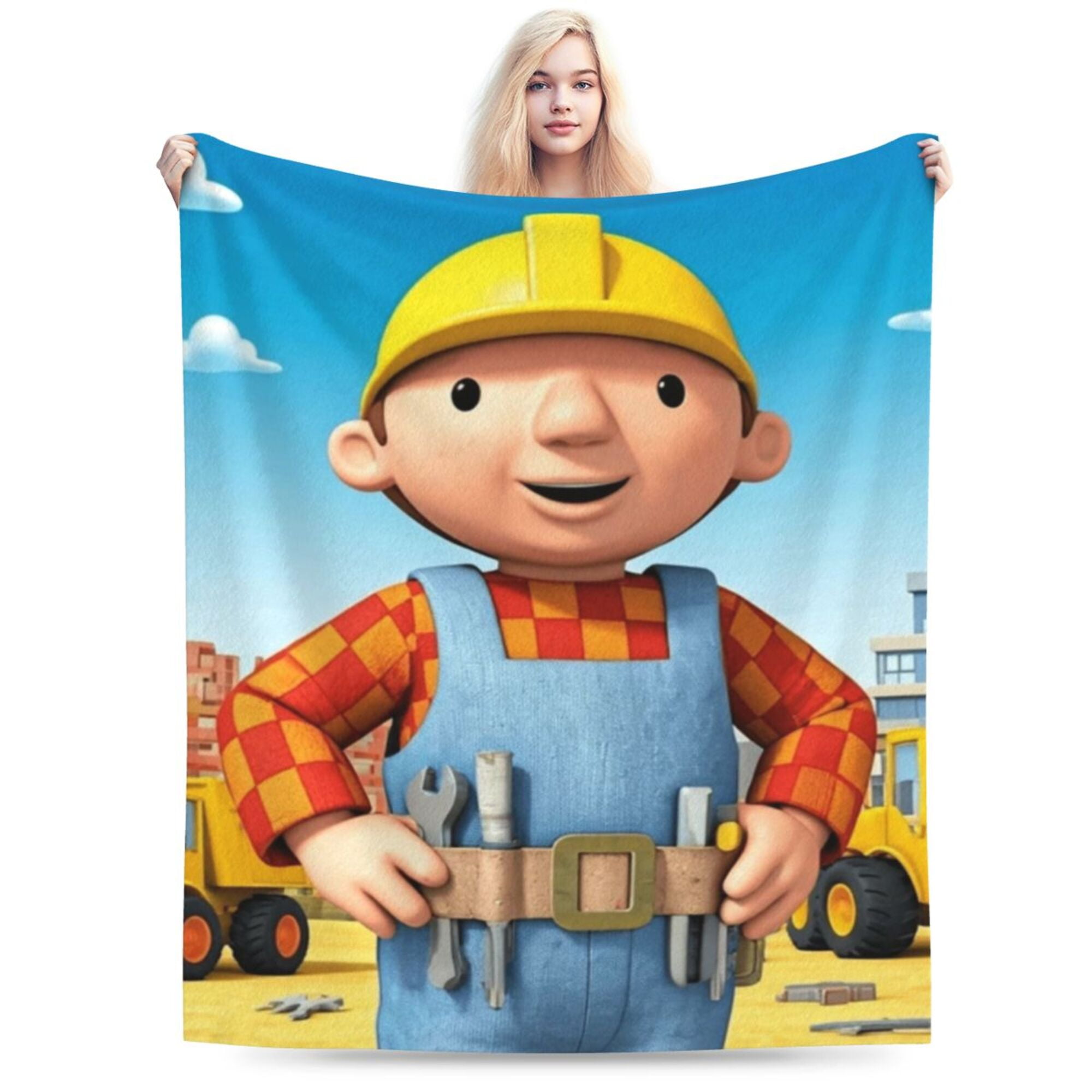 Bob The Builder Blanket, Super Soft Throw Blanket For Couch Sofa Bed ...
