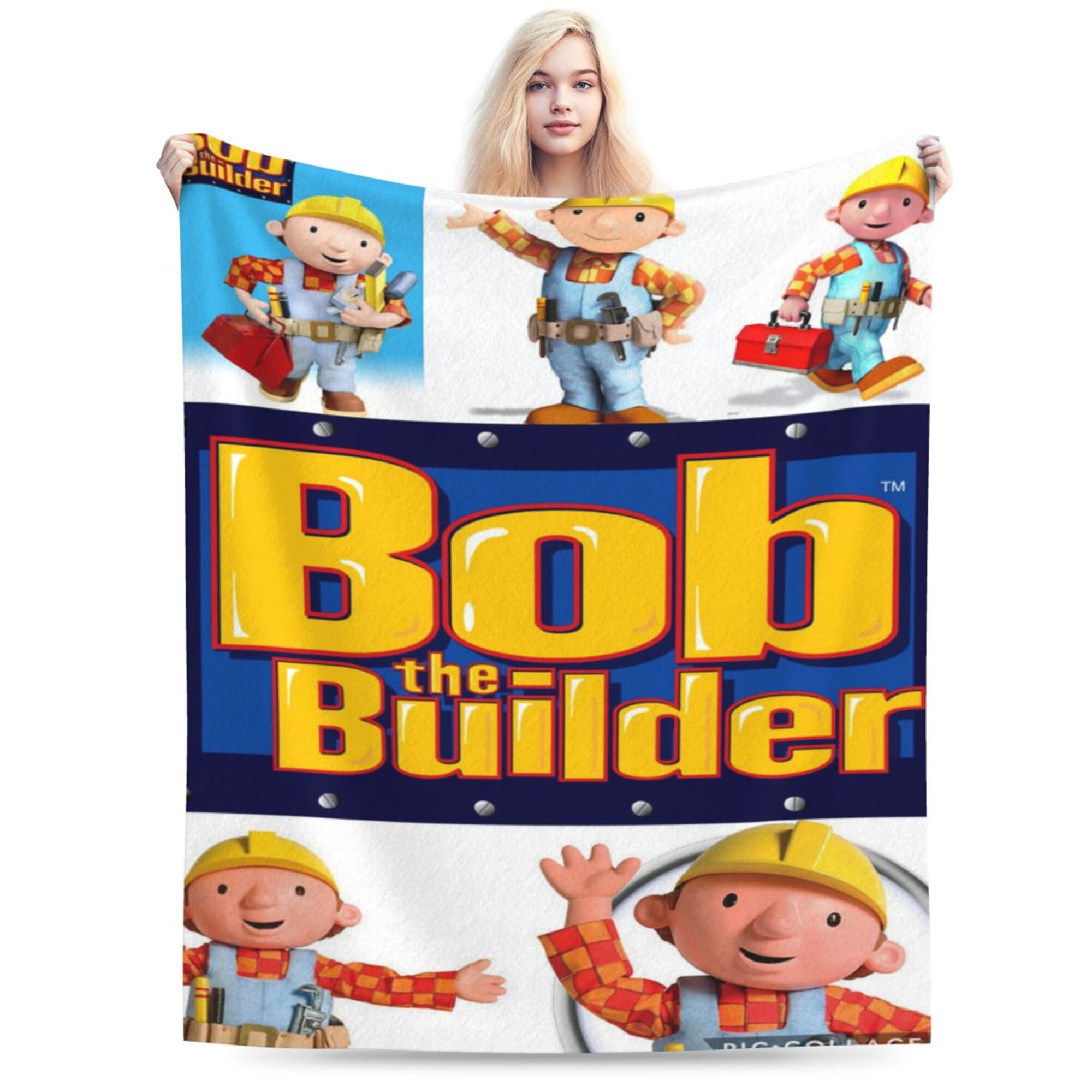 Bob The Builder Blanket, Super Soft Throw Blanket For Couch Sofa Bed ...