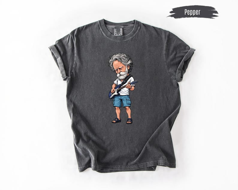 Bob Weir Guitar Illustration Shirt, Comfort Colors Jam Band Tee ...