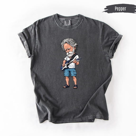 Bob Weir Guitar Illustration Shirt, Jam Band Tee, Grateful Dead ...