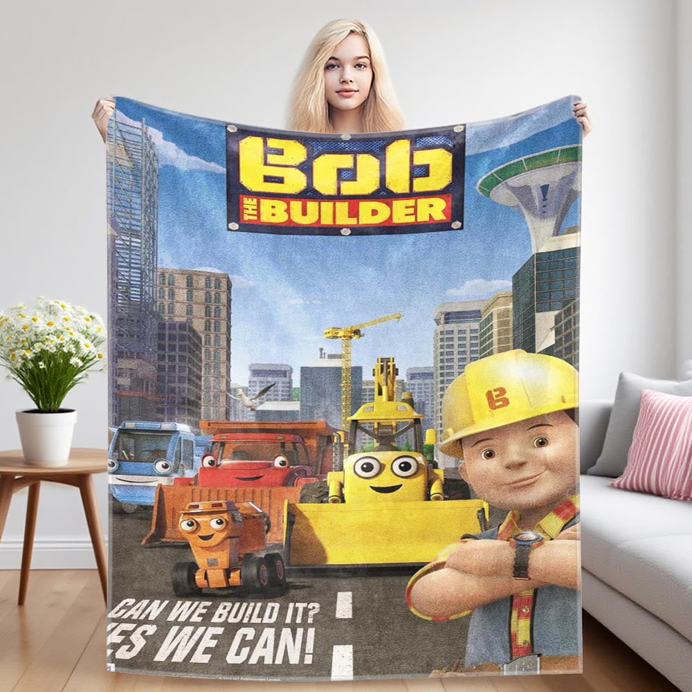 Bob builder Throw Blanket Merch Gifts Music Present Music Fans Bedroom Decorations 60"X80 ...
