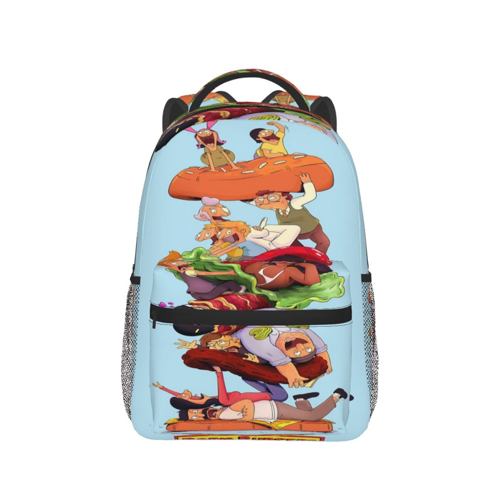 Bob's Bur-Ger Backpack 15.7" Cute Travel Bag Funny Lightweight Backpack ...
