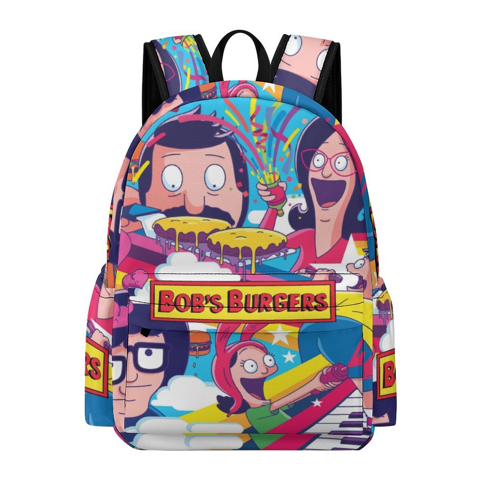 Bob's Bur-Ger Backpack 16.5 Inch Oxford Cloth Backpack Cartoon Bookbag ...