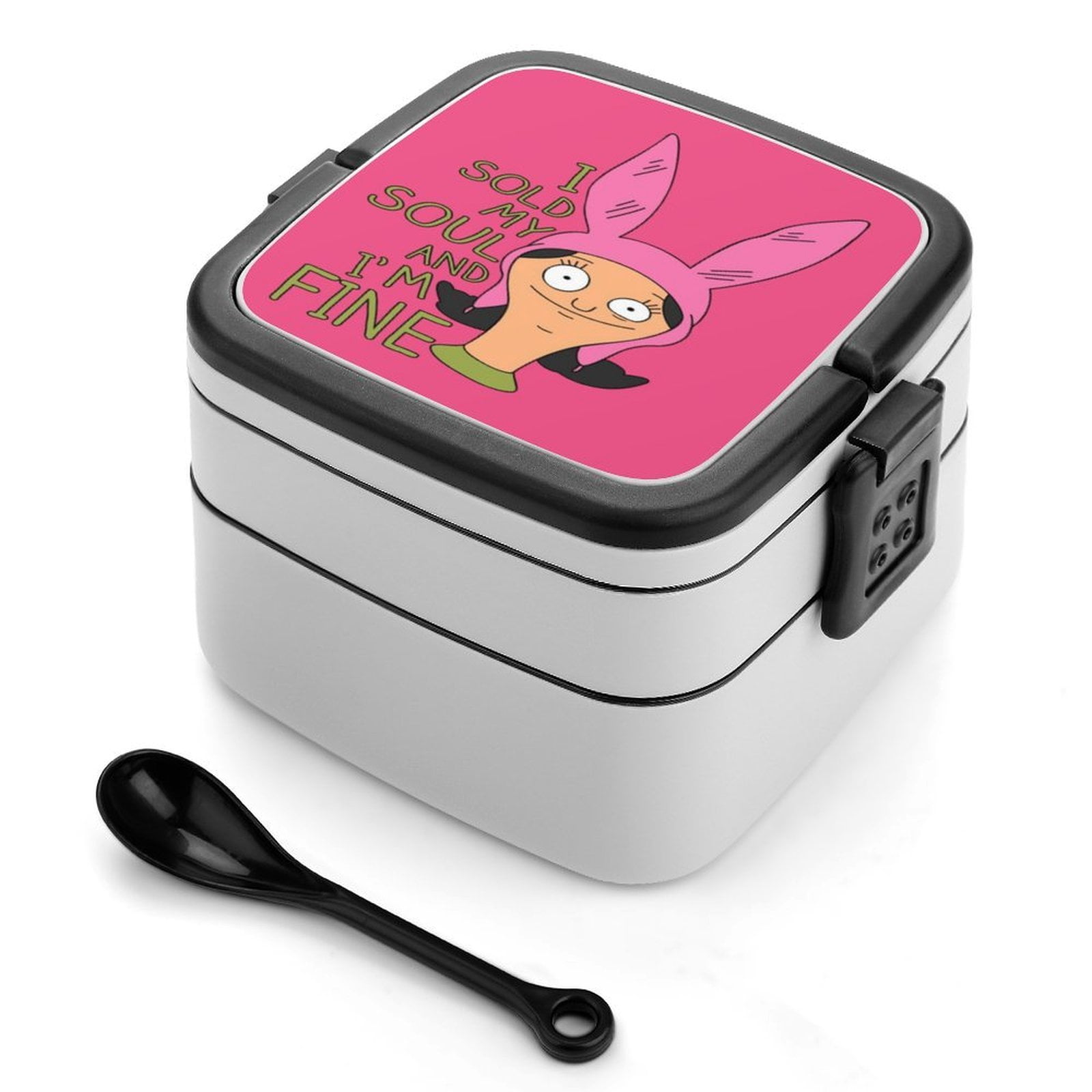 Bob's Bur-Ger Louise Bento Box Double Layer Lunch Box with Spoon And ...