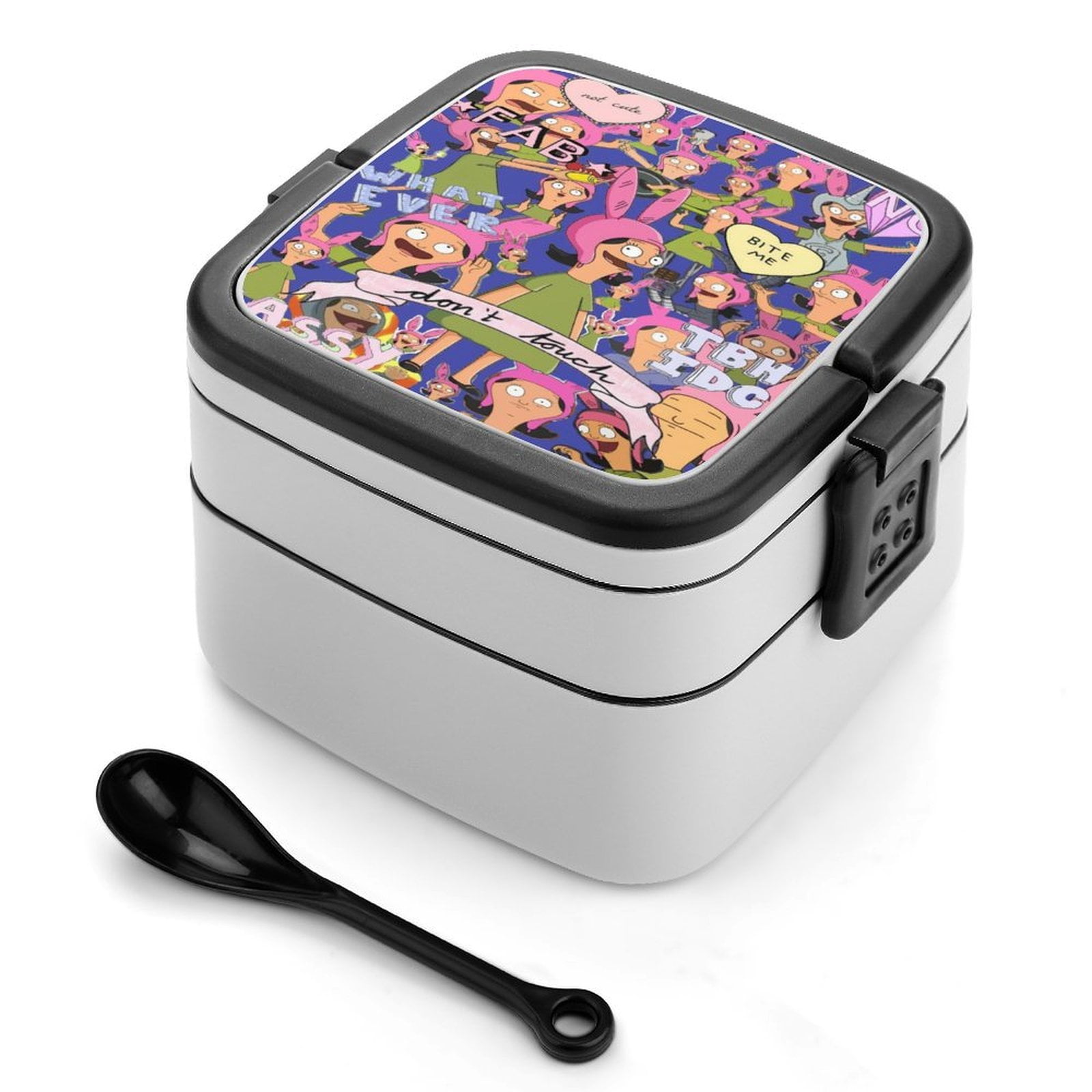 Bob's Bur-Ger Louise Bento Box Double Layer Lunch Box with Spoon And ...