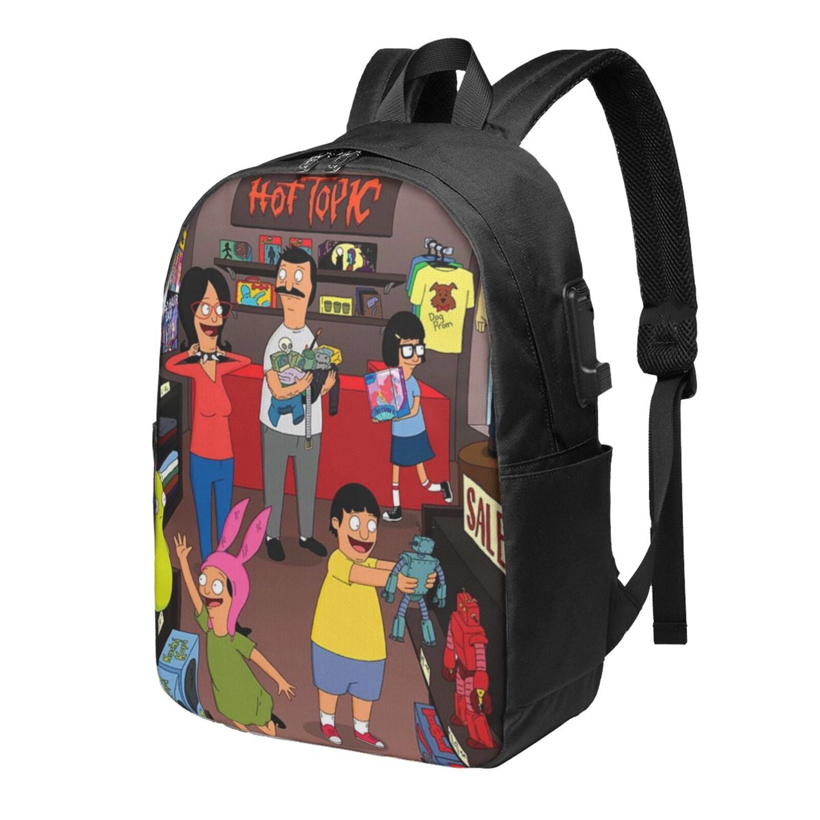 Bob's Burgers 17 Inch Laptop Backpack With Usb Charging Port Travel ...