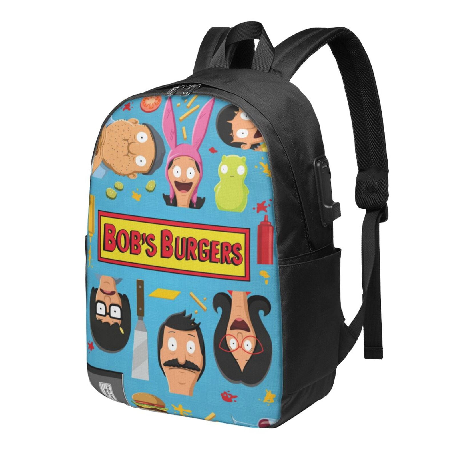 Bob's Burgers 17 Inch Laptop Backpack With Usb Charging Port Travel ...