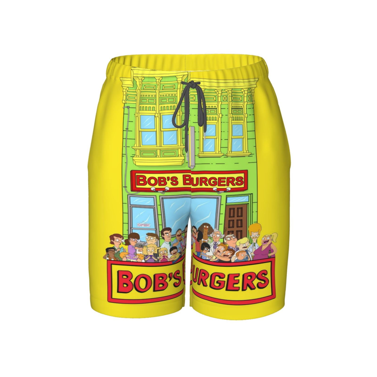Bob's Burgers (18) Boys Swim Trunks with Mesh Liner Bathing Suits Quick ...