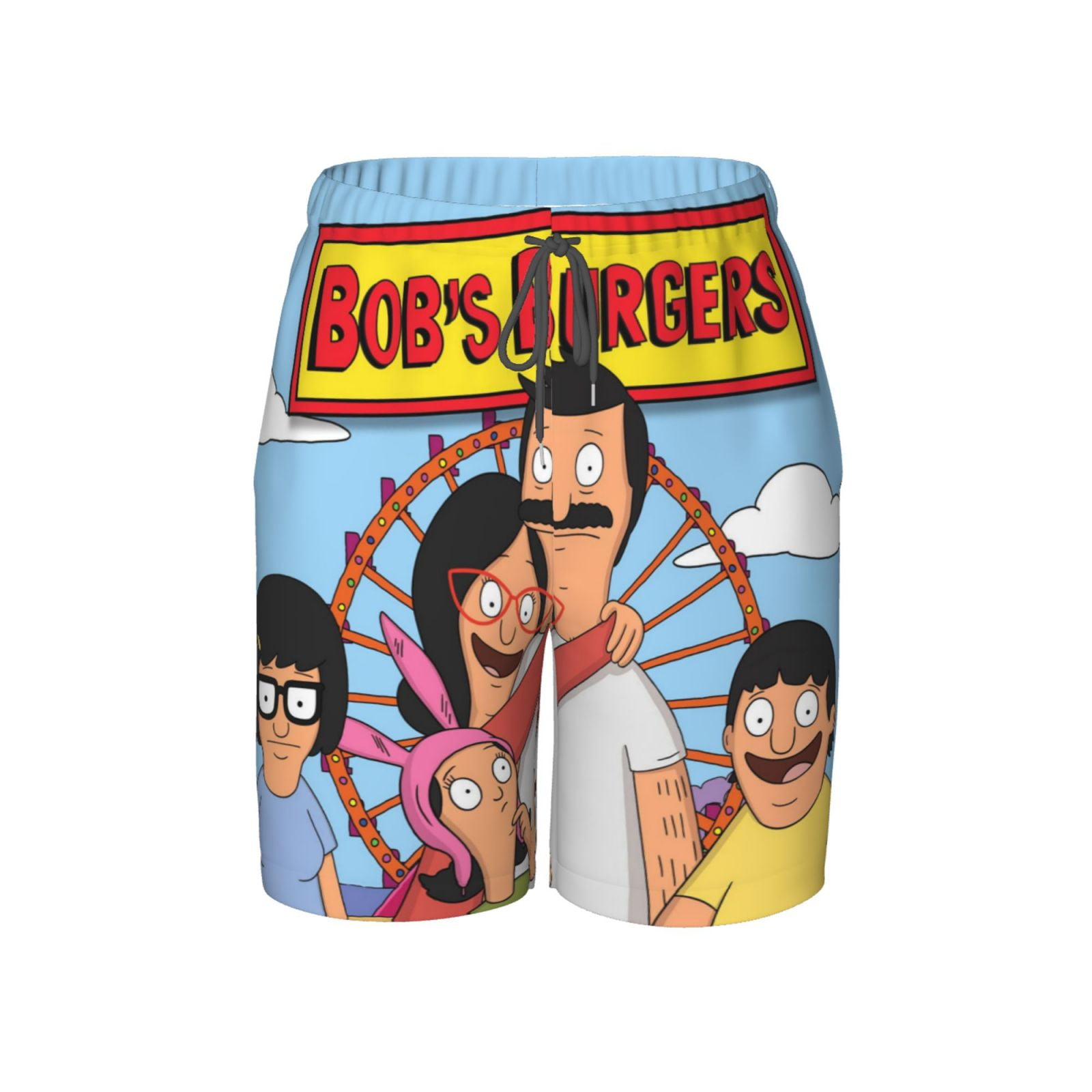 Bob's Burgers (19) Boys Swim Trunks with Mesh Liner Bathing Suits Quick ...