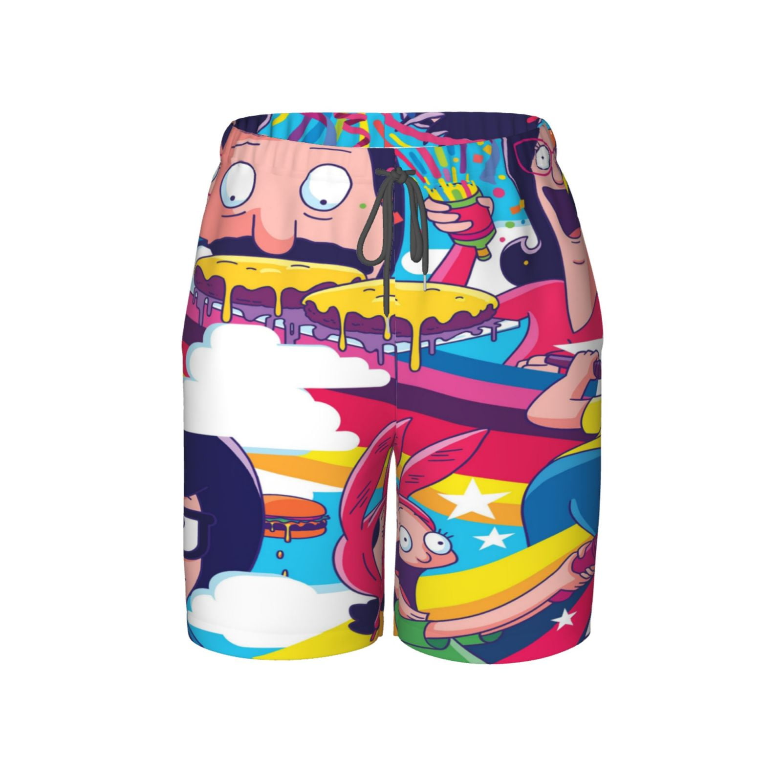 Bob's Burgers (23) Boys Swim Trunks with Mesh Liner Bathing Suits Quick ...