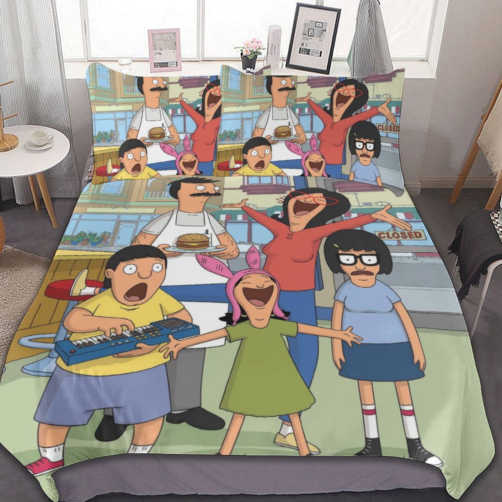 Bob's Burgers 3 Piece Bedding Sets Decor Comforter Sets With One Duvet ...