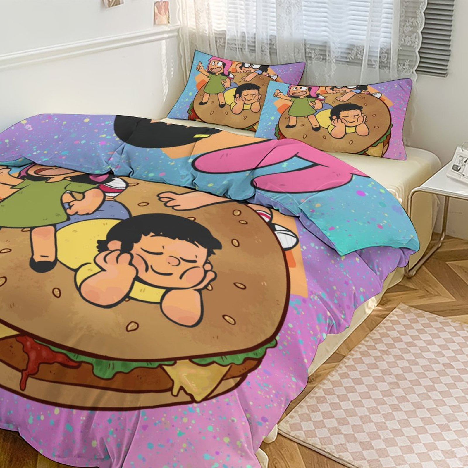 Bob's Burgers 3 Pieces Bedding Sets Double Sided Printed Soft Comforter ...