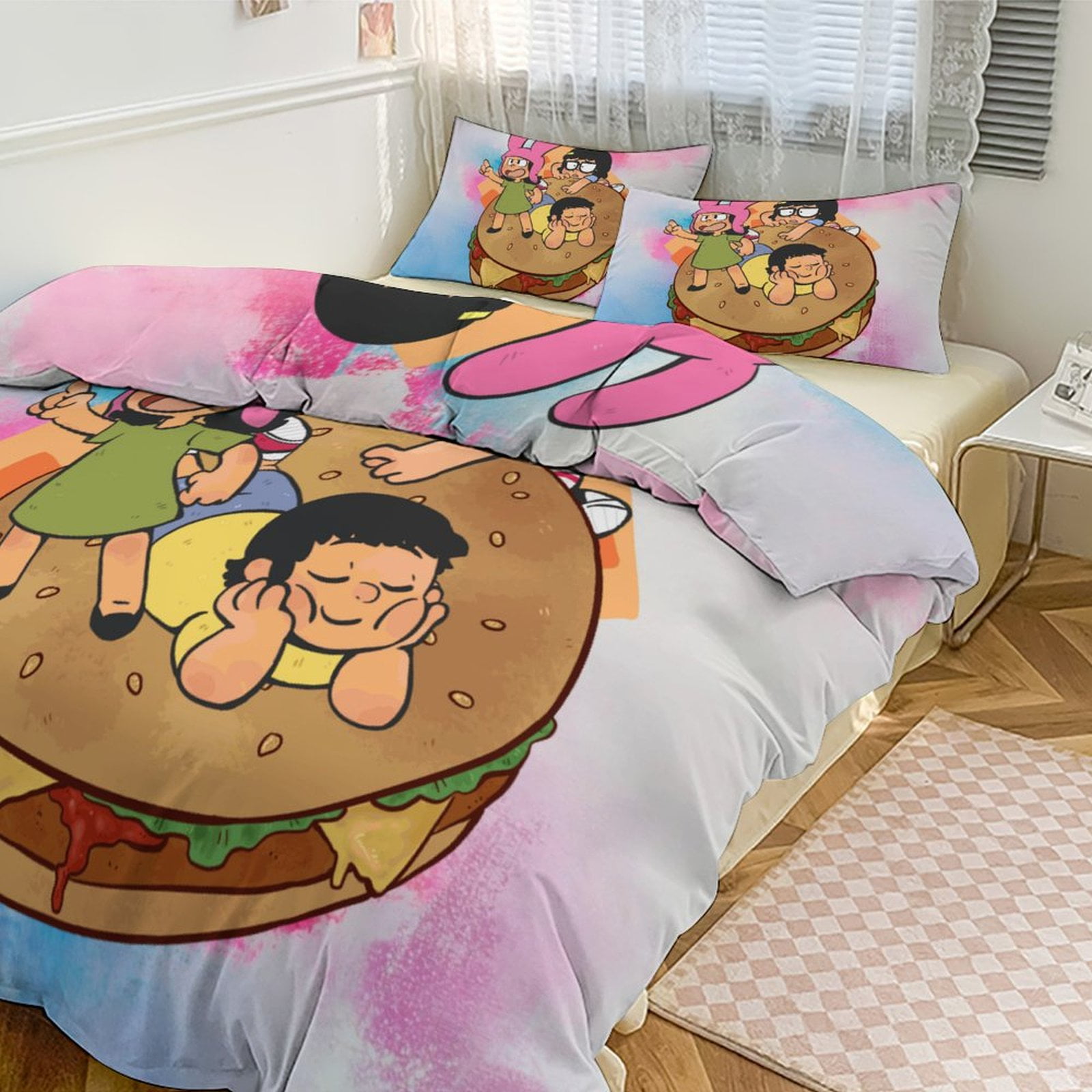 Bob's Burgers 3 Pieces Bedding Sets Double Sided Printed Soft Comforter ...