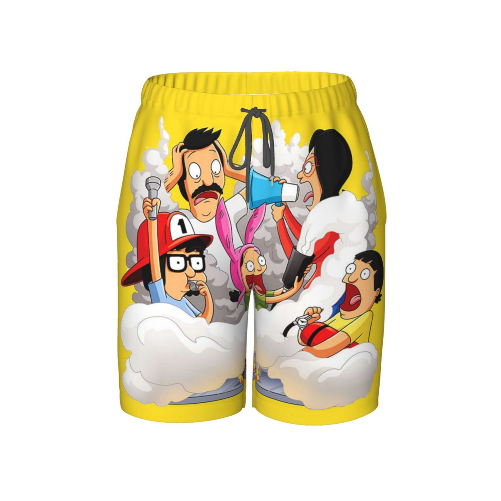 Bob's Burgers (31) Boys Swim Trunks with Mesh Liner Bathing Suits Quick ...