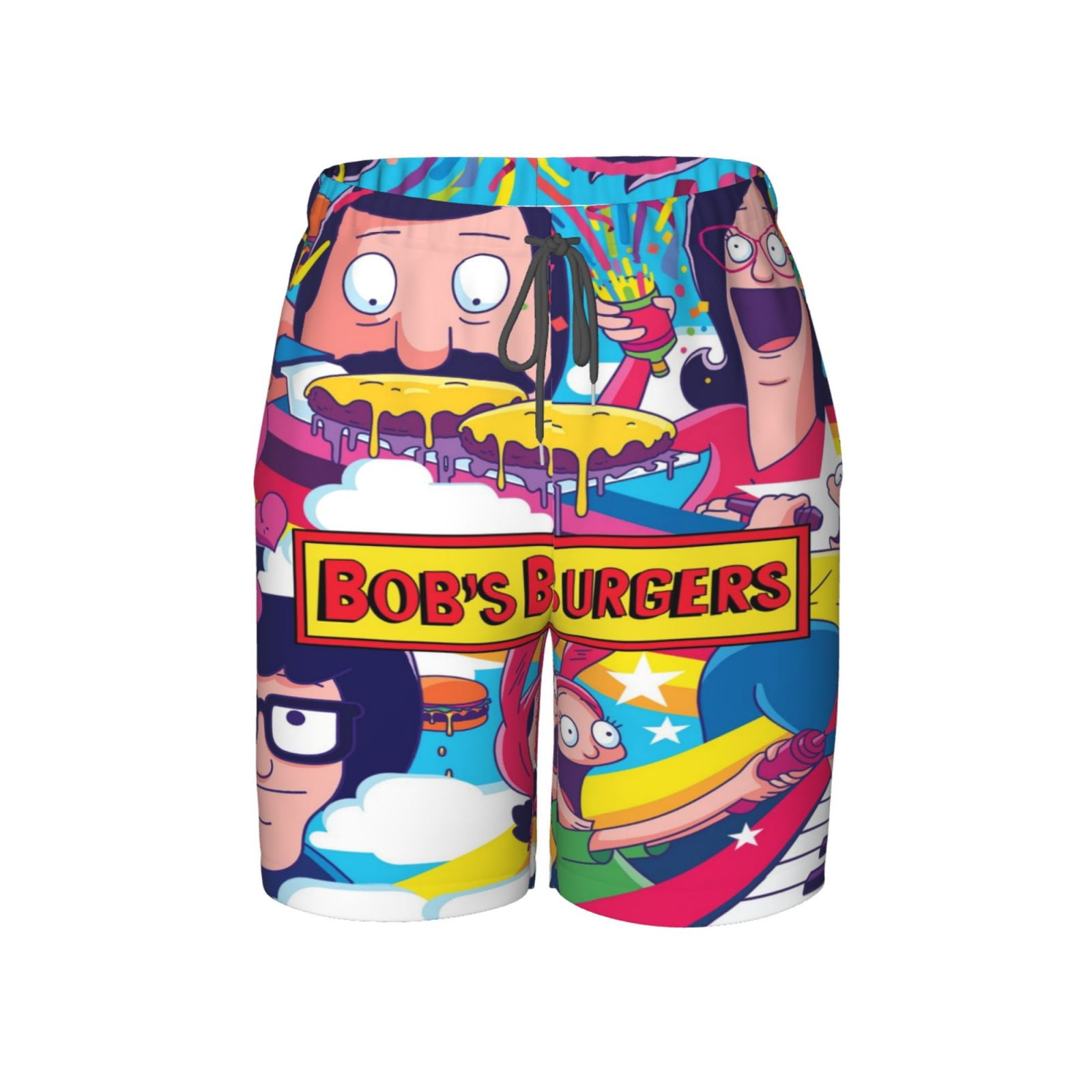 Bob's Burgers (35) Boys Swim Trunks with Mesh Liner Bathing Suits Quick ...