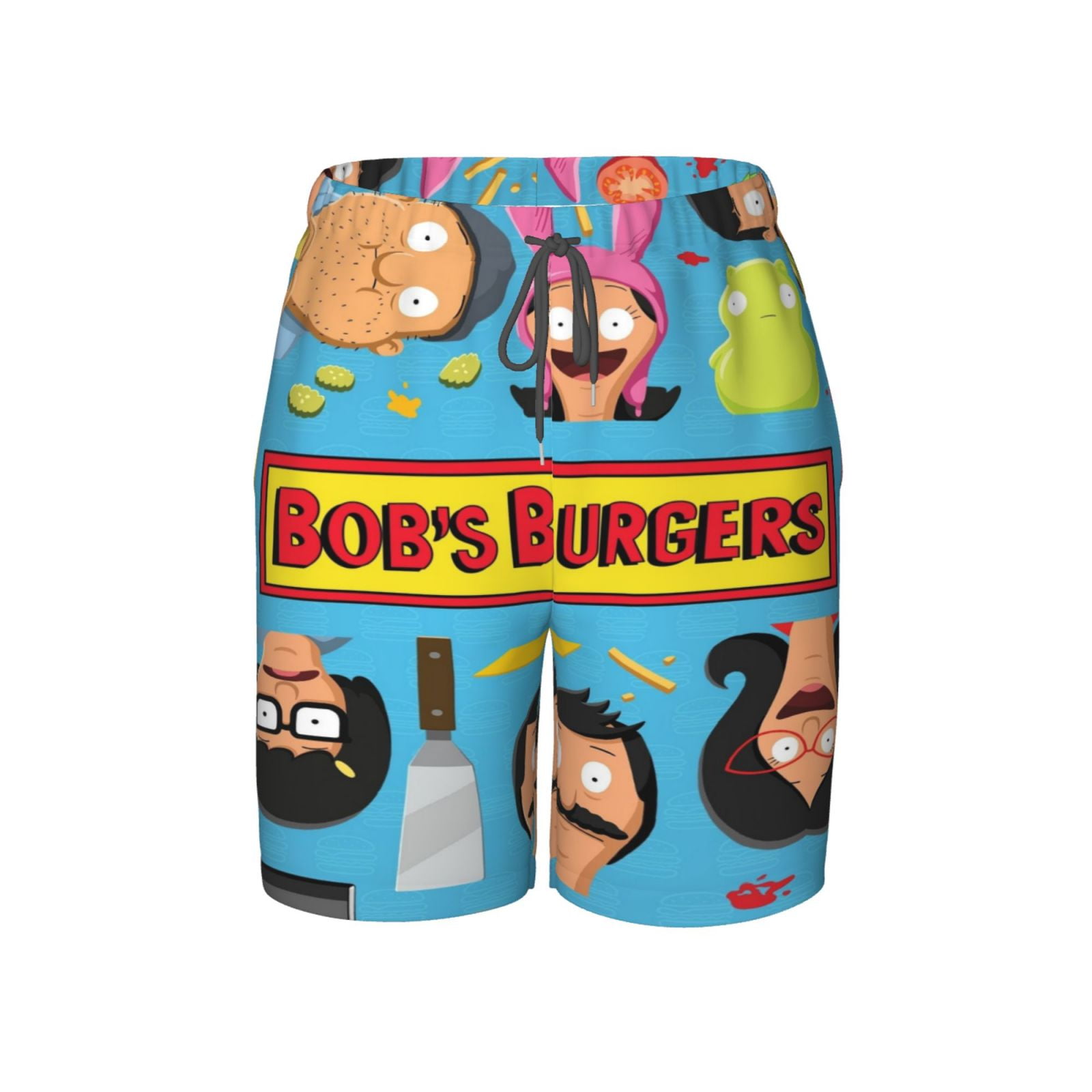 Bob's Burgers (36) Boys Swim Trunks with Mesh Liner Bathing Suits Quick ...