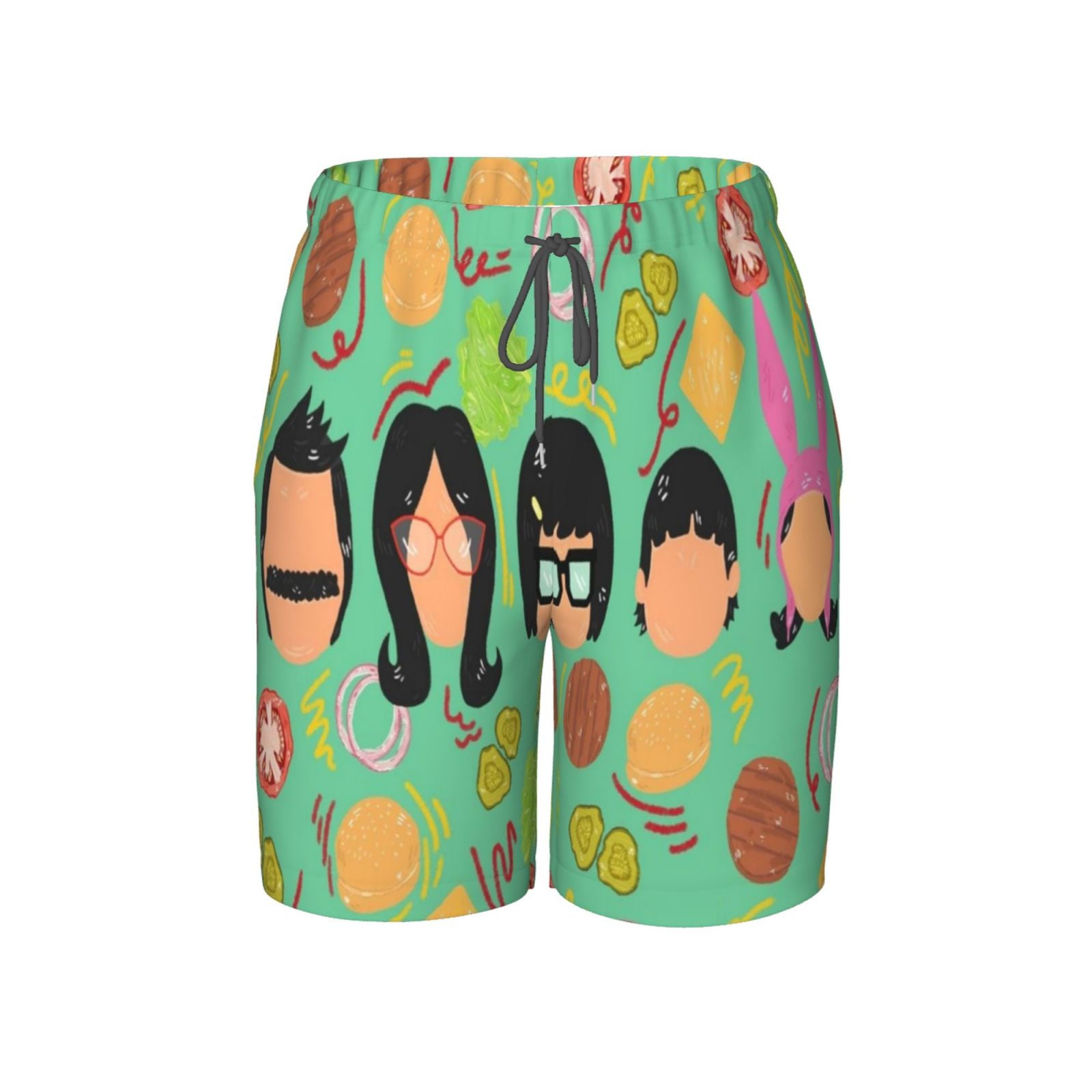 Bob's Burgers (39) Boys Swim Trunks with Mesh Liner Bathing Suits Quick ...