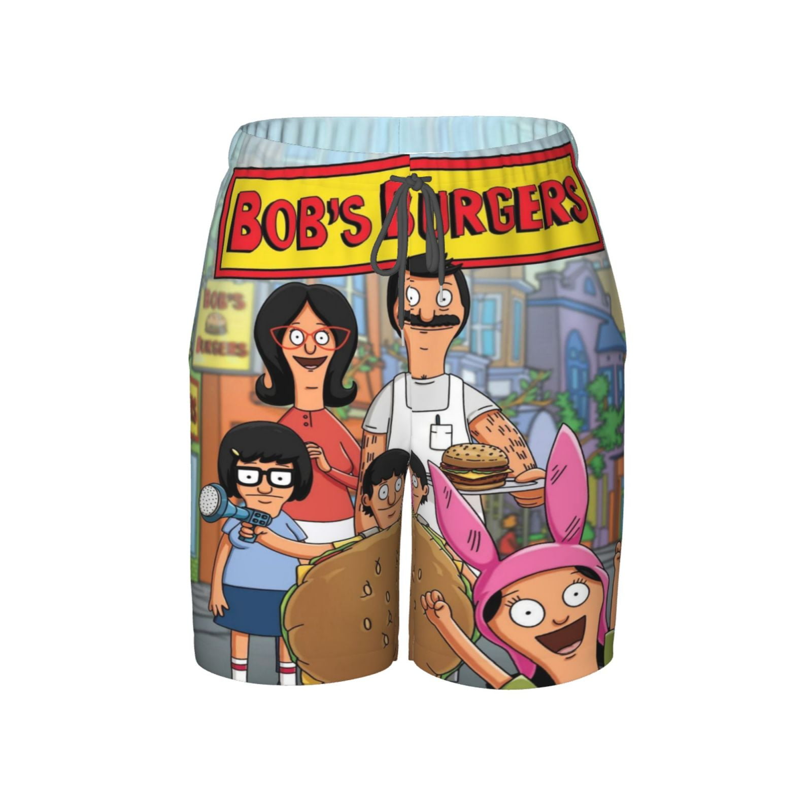 Bob's Burgers (8) Boys Swim Trunks with Mesh Liner Bathing Suits Quick ...