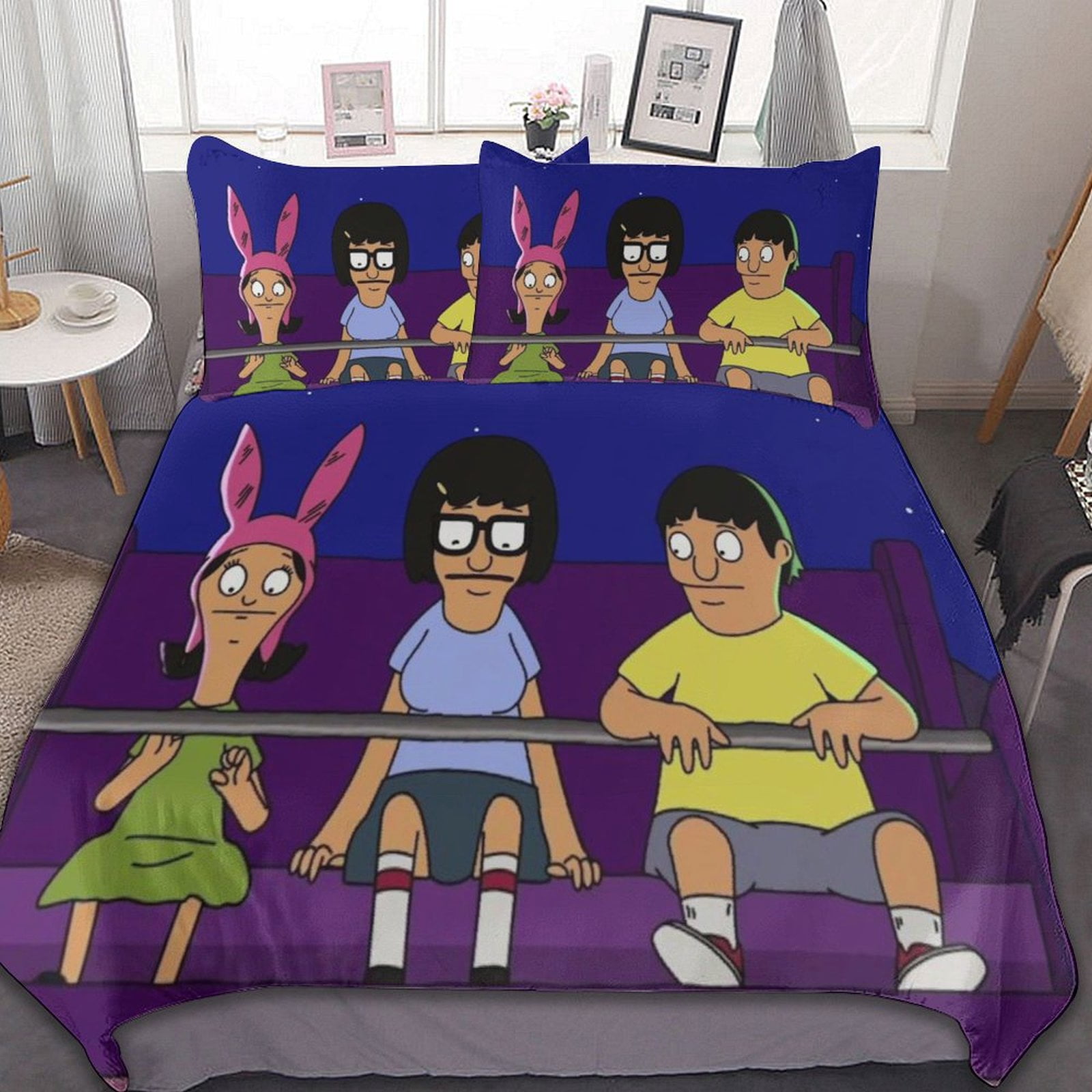 Bob's Burgers 3-Piece Animated Family Bedding Sets With Duvet Cover ...
