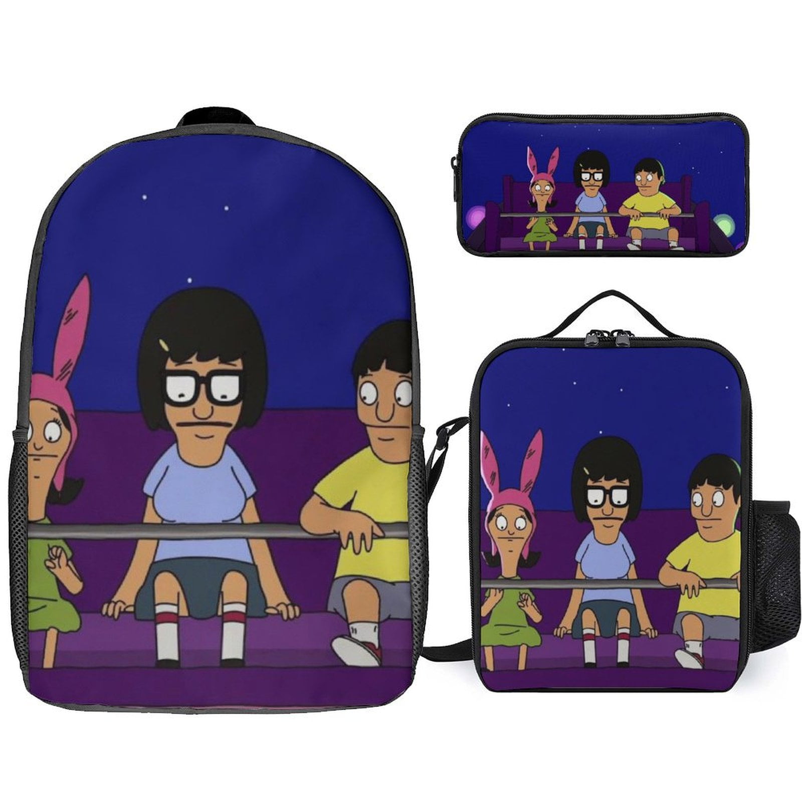 Bob's Burgers Animated Family Laptop Backpack With Pencil Case Lunch ...