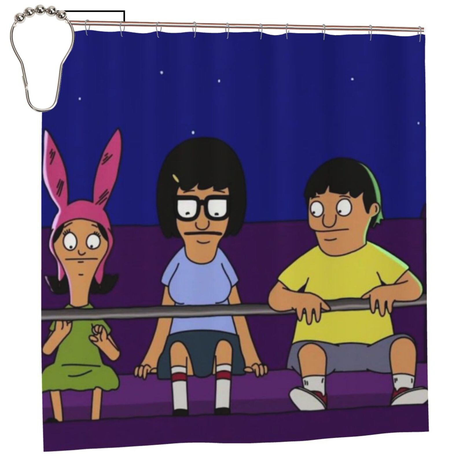 Bob's Burgers Animated Family Shower Curtain Waterproof Polyester ...