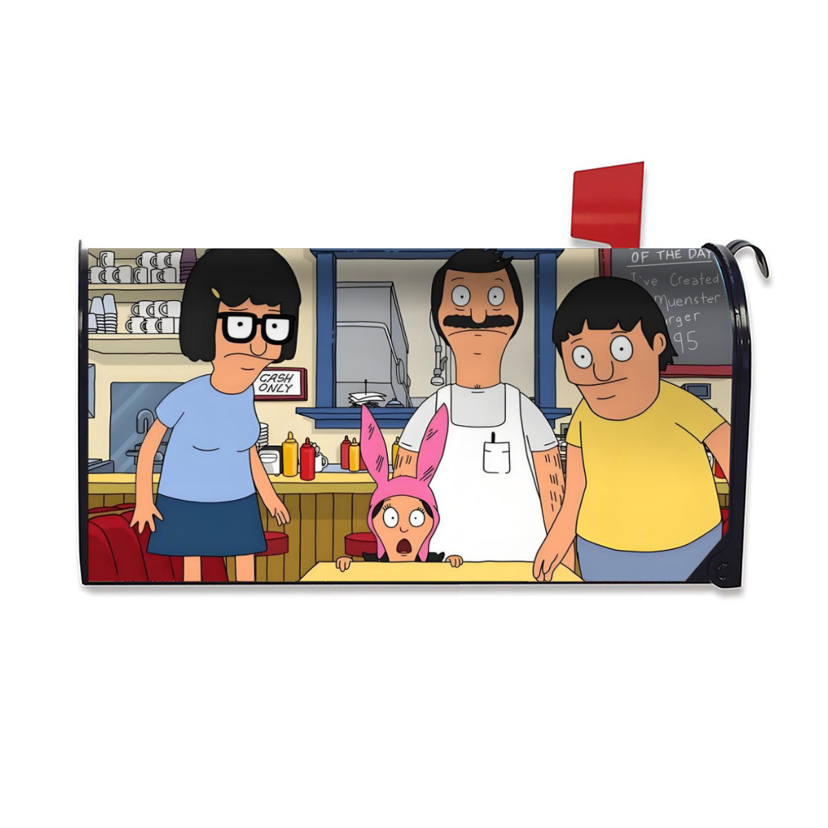 Bob's Burgers Animation mailbox cover both sides customized ...