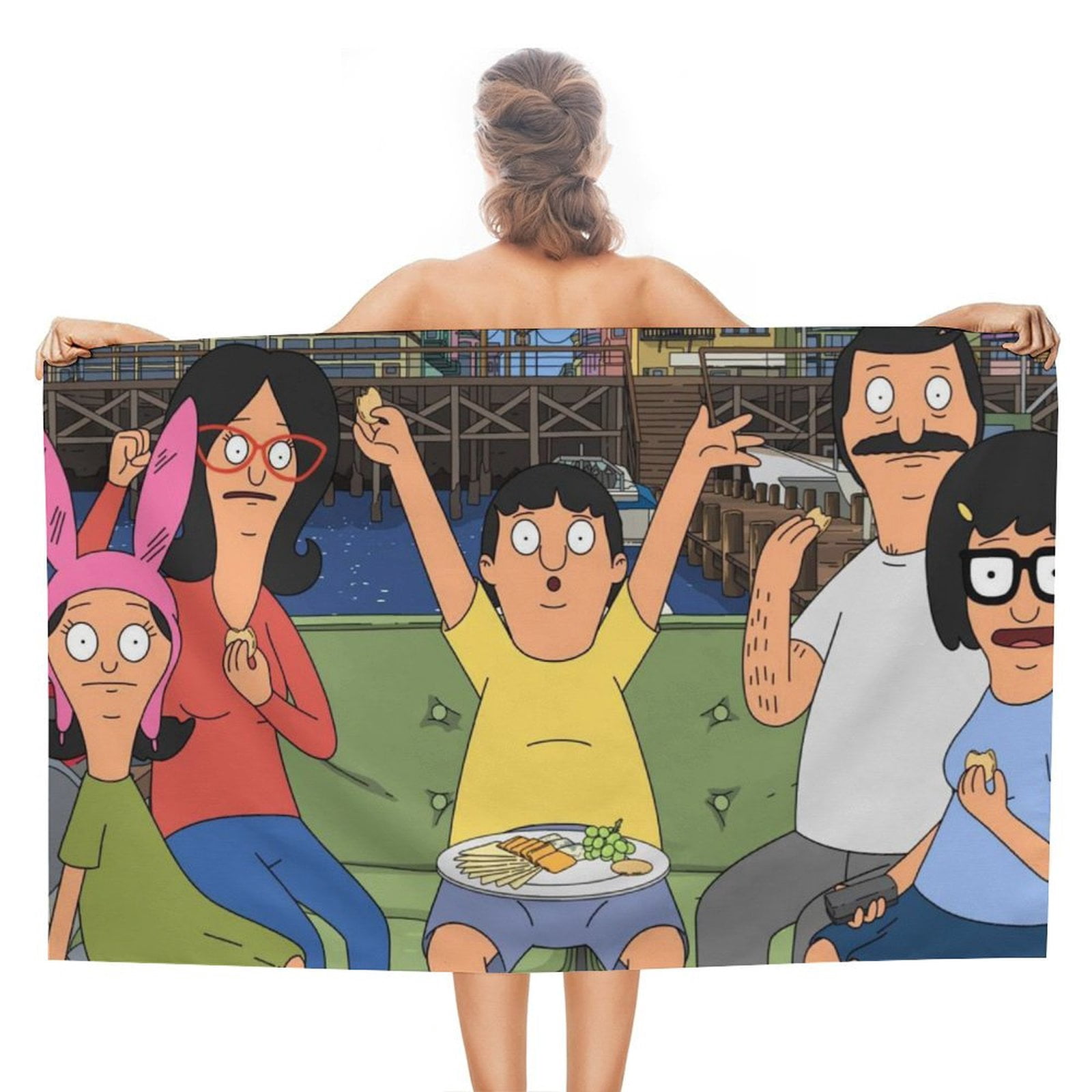Bob's Burgers Bath Throw Towel Quick Dry Towel for Swimmers Sand Proof ...