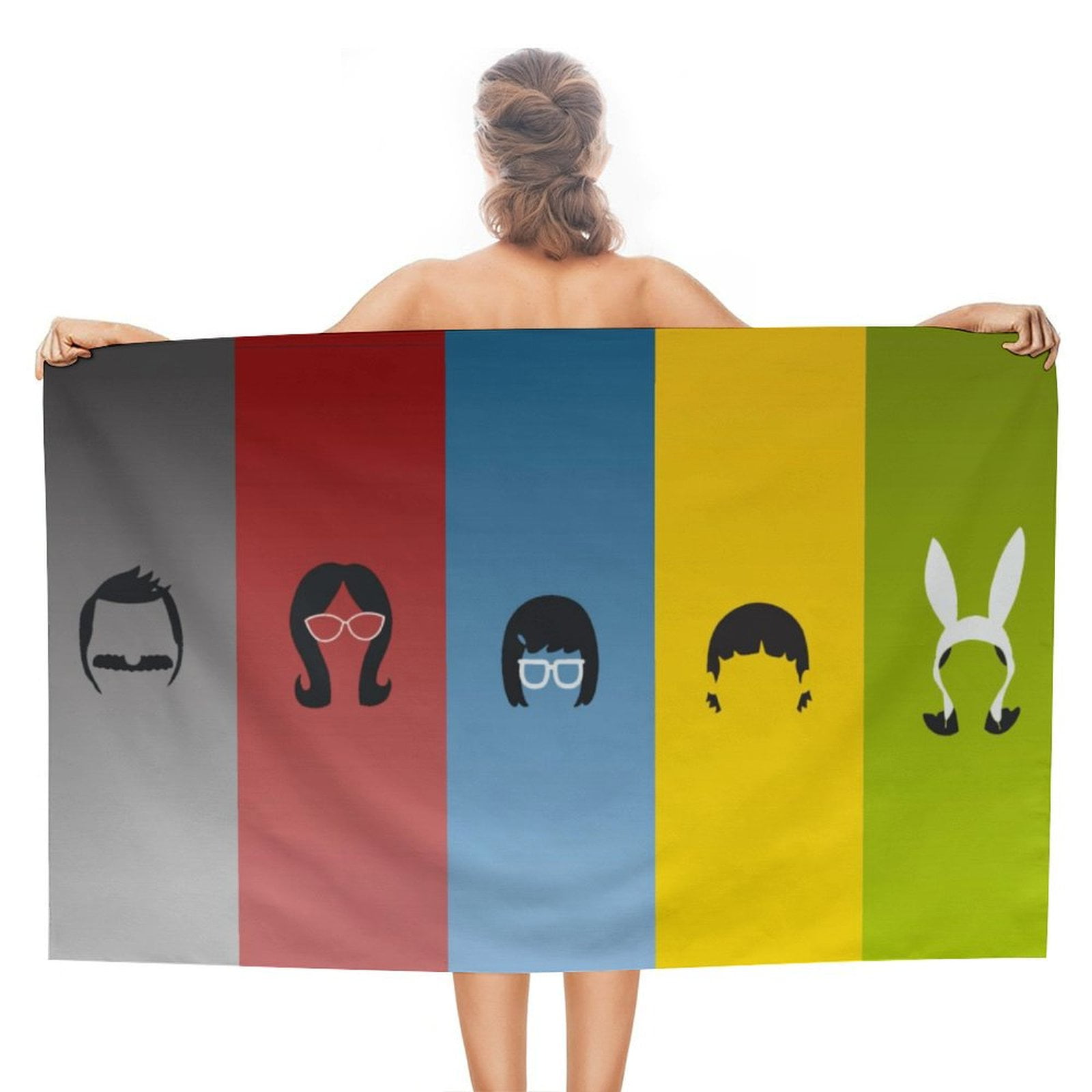 Bob's Burgers Bath Throw Towel Quick Dry Towel for Swimmers Sand Proof ...