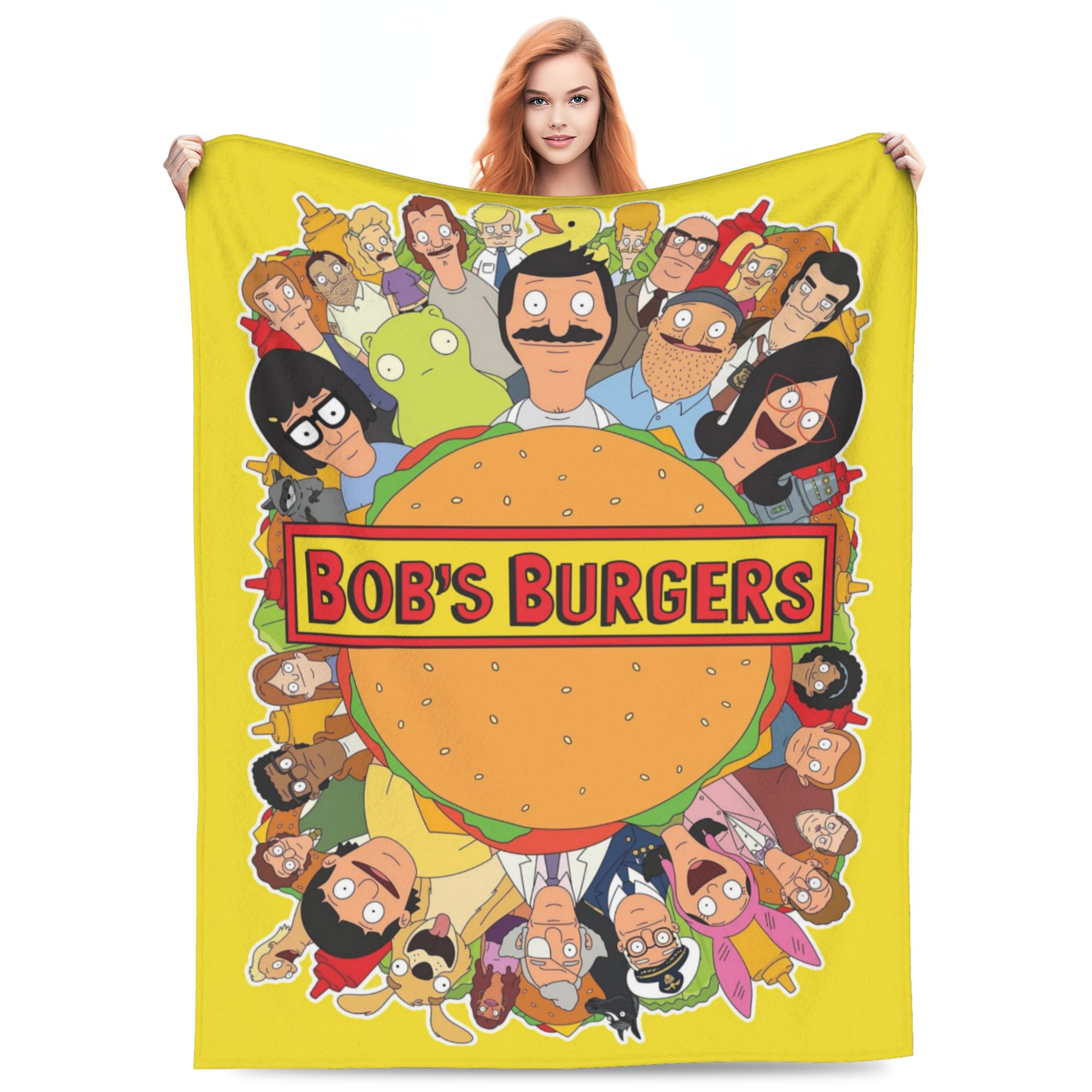 Bob's Burgers Bed Blanket Super Soft Fleece Throw Blanket Lightweight ...